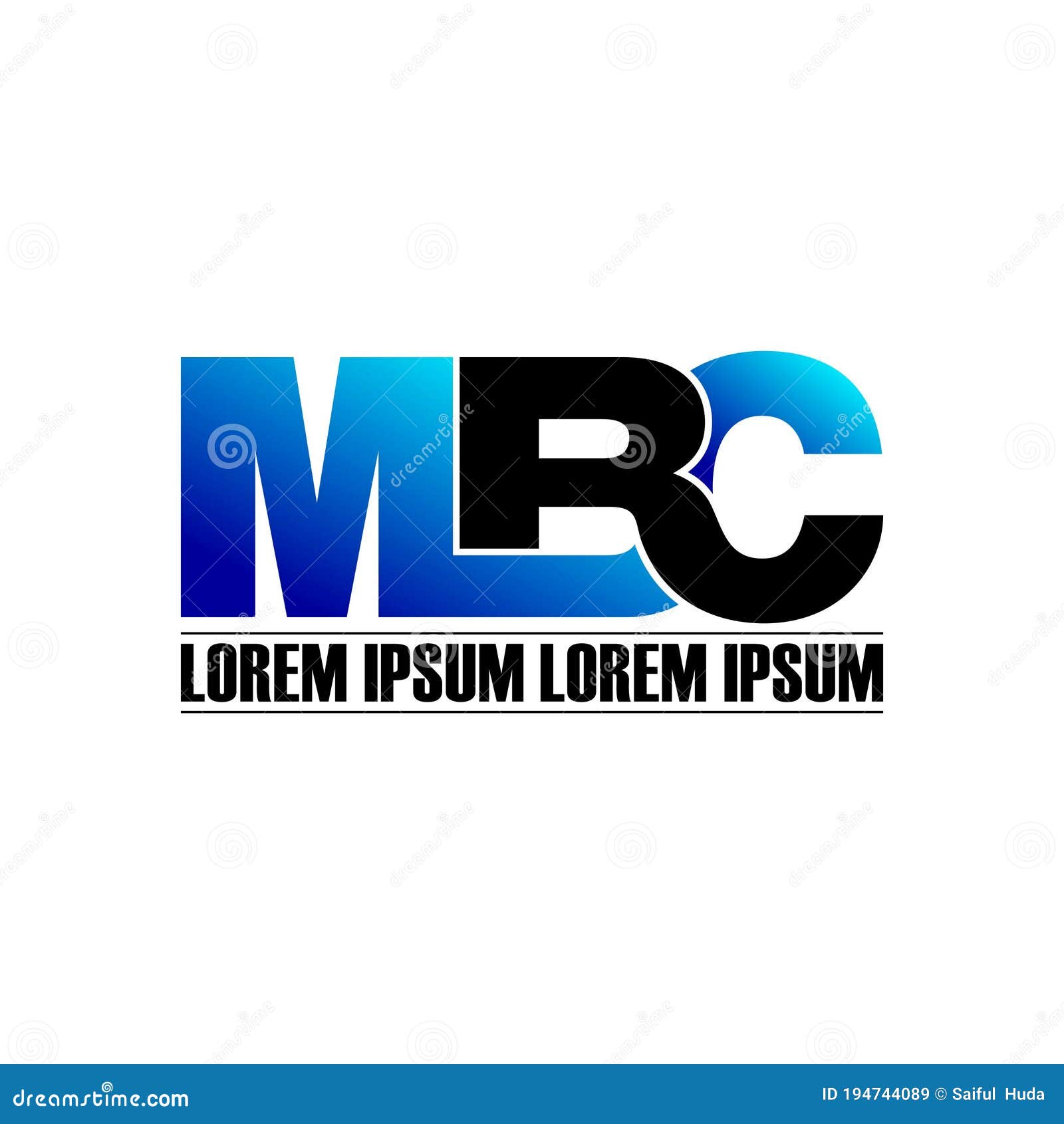 Letter MBC Simple Monogram Logo Icon Design. Stock Vector ...