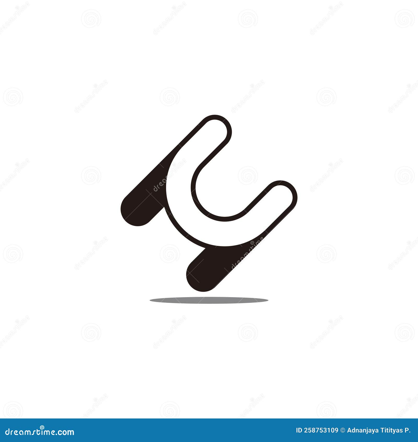 Letter Mc Curves Geometric Shadow Logo Vector Stock Vector ...