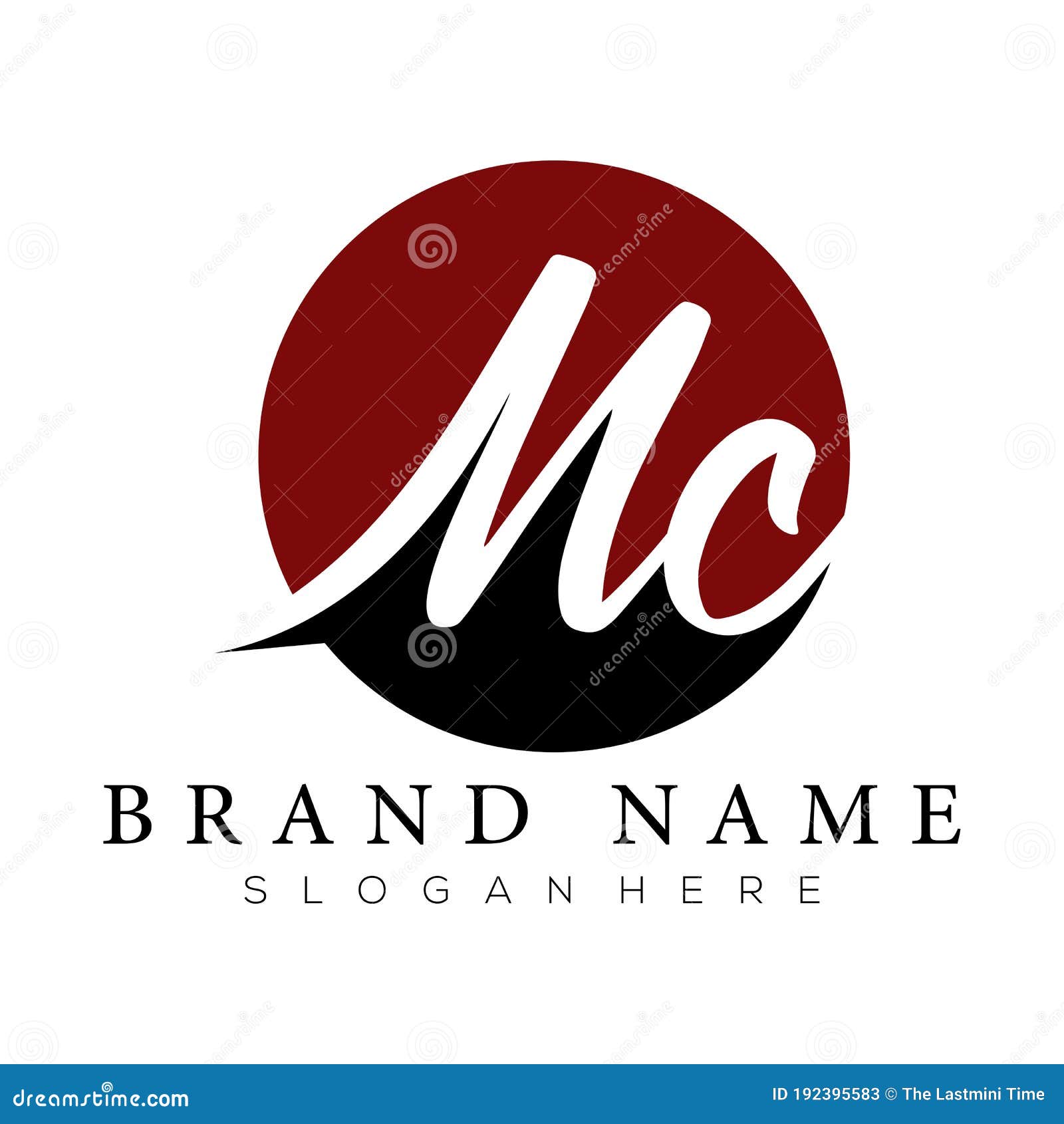 Letter mc logo design stock vector. Illustration of personal - 192395583