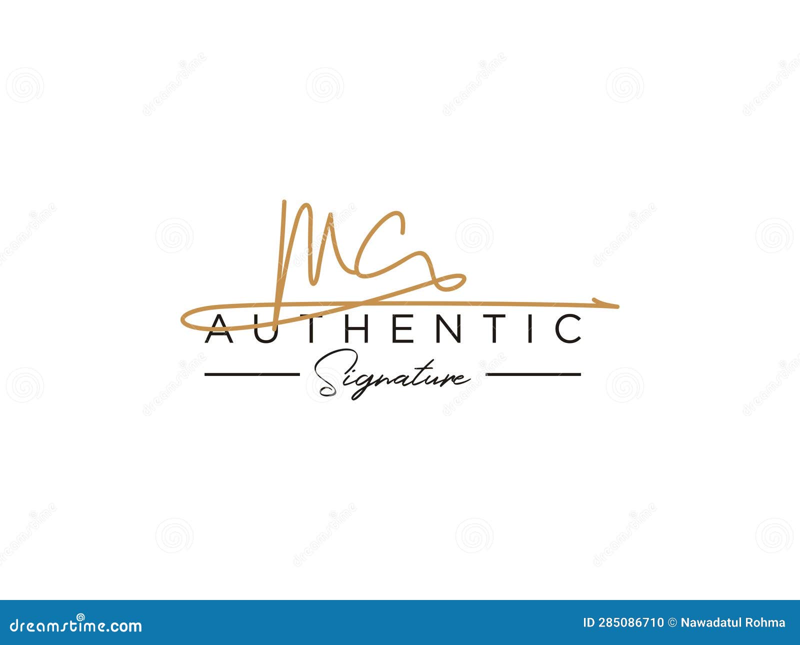 Letter MC Signature Logo Template Vector Stock Vector - Illustration of ...