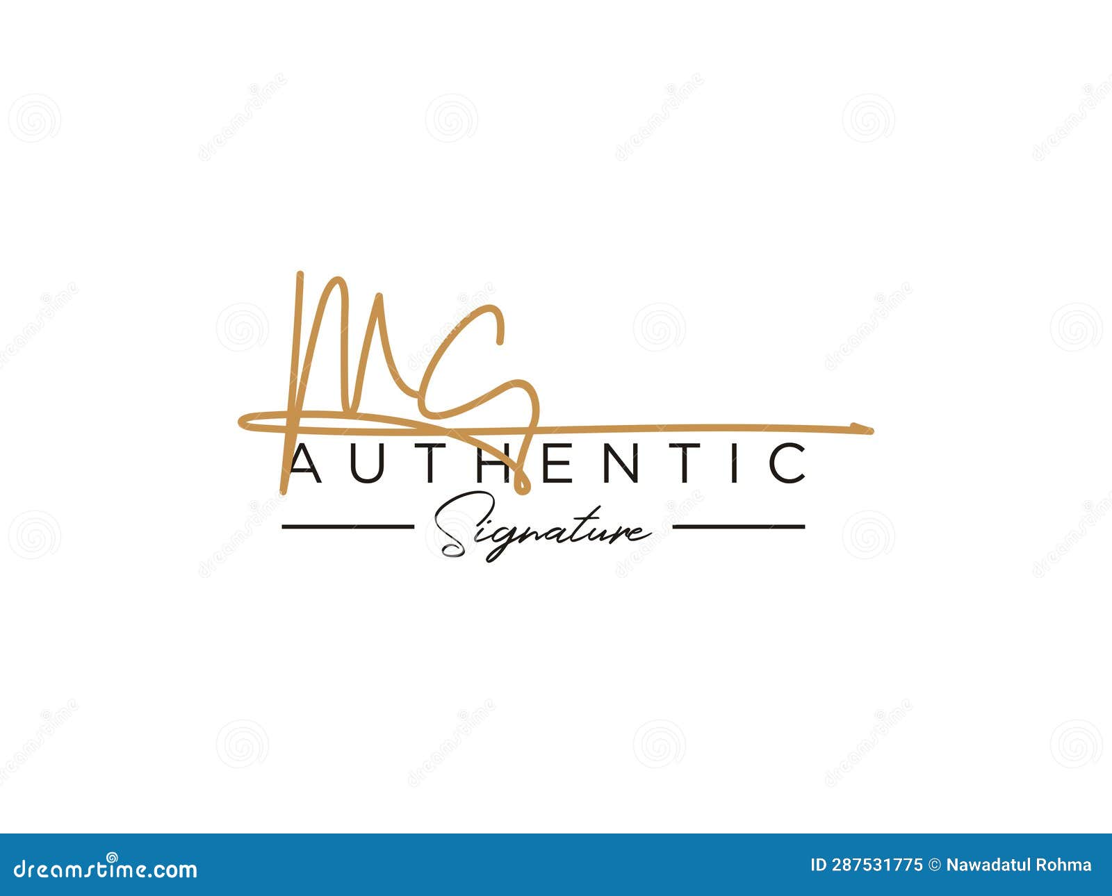 Letter MC Signature Logo Template Vector Stock Vector - Illustration of ...