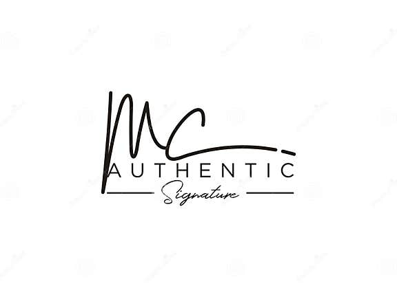 Letter MC Signature Logo Template Vector Stock Vector - Illustration of ...
