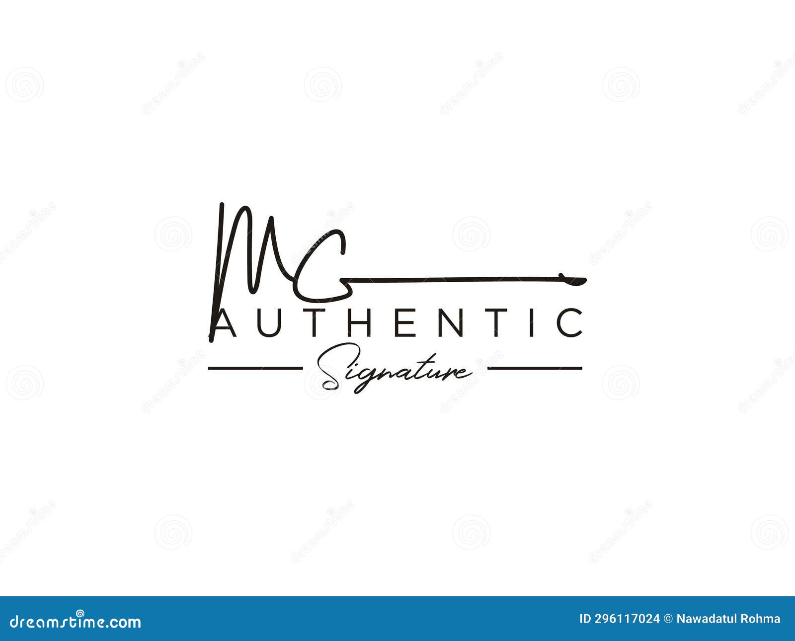 Letter MC Signature Logo Template Vector Stock Vector - Illustration of ...