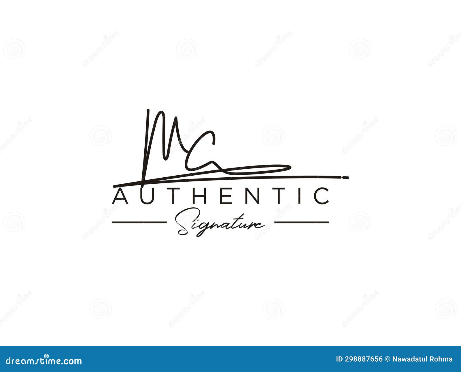 Letter MC Signature Logo Template Vector Stock Vector - Illustration of ...
