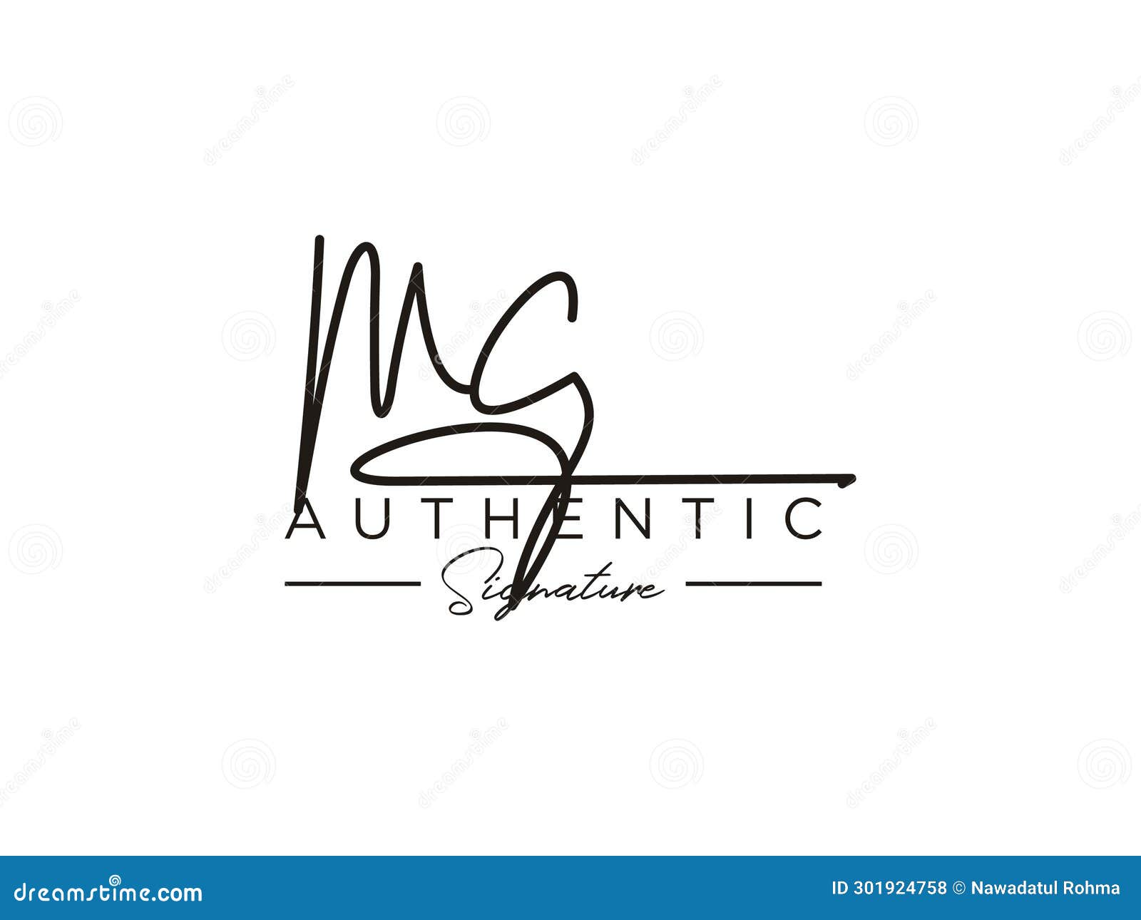 Letter MC Signature Logo Template Vector Stock Vector - Illustration of ...