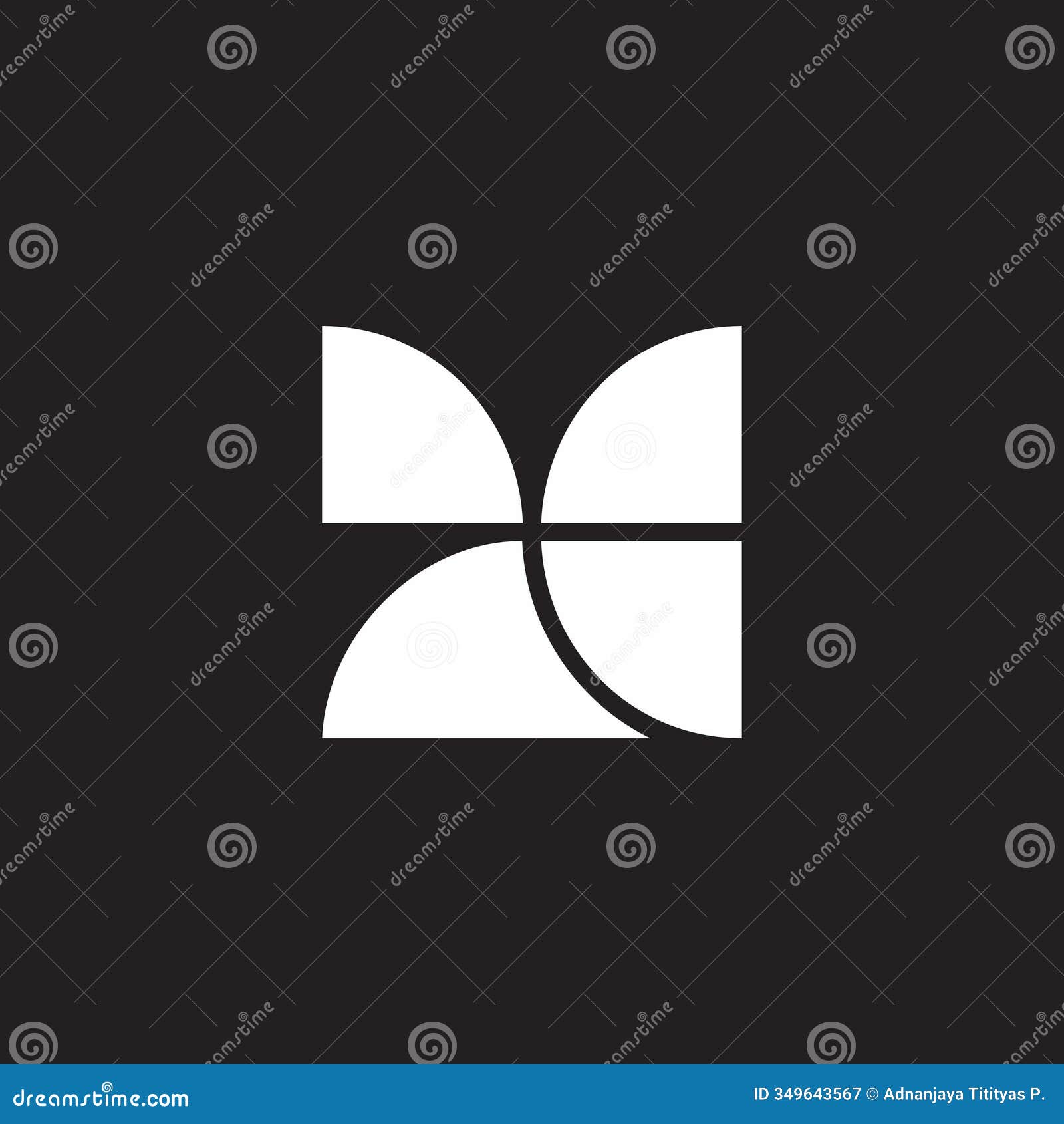 Letter Mc Simple Geometric Mosaic Curves Logo Vector Stock Vector ...