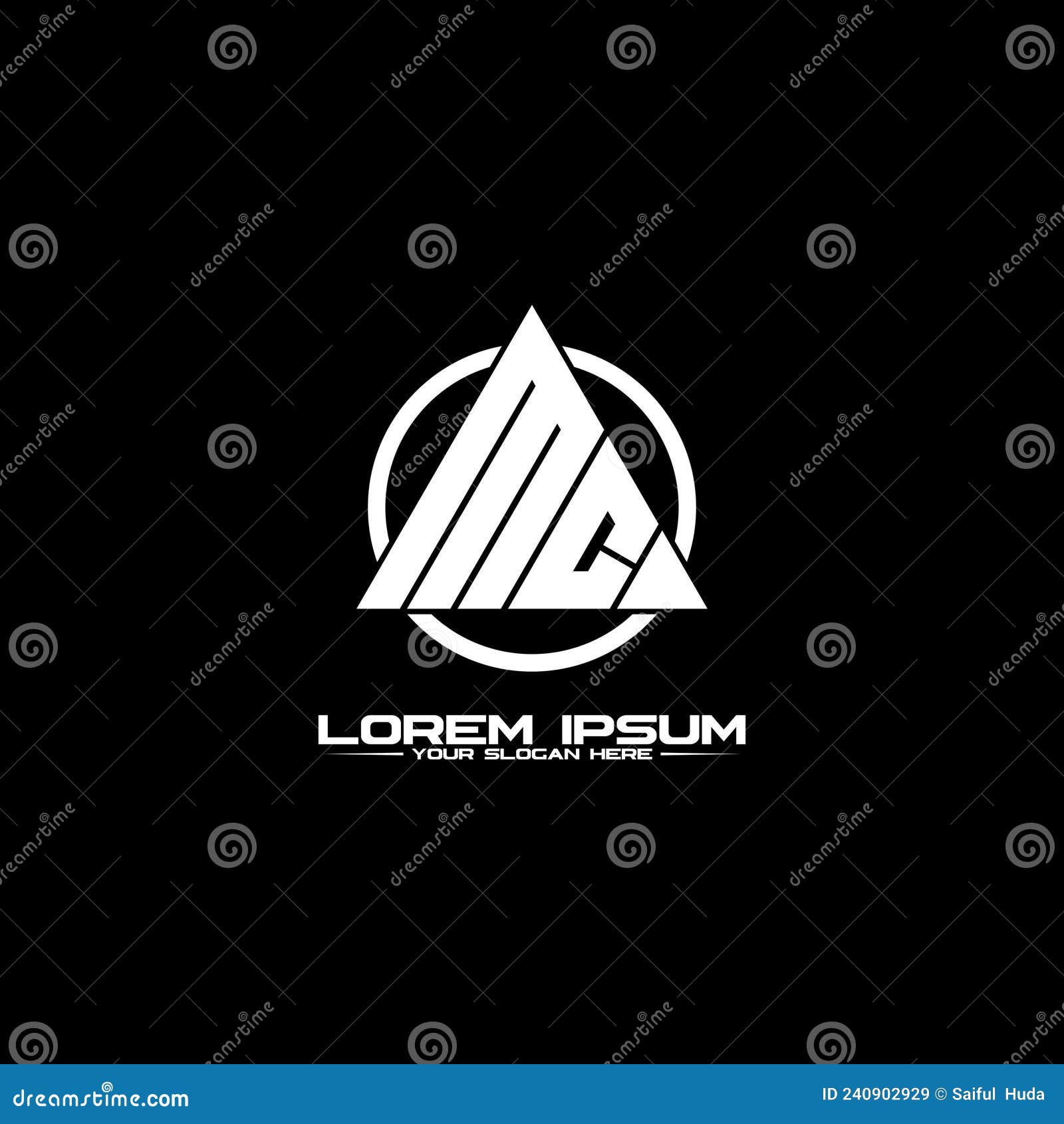 Letter MC Simple Monogram Logo Icon Design. Stock Vector - Illustration ...