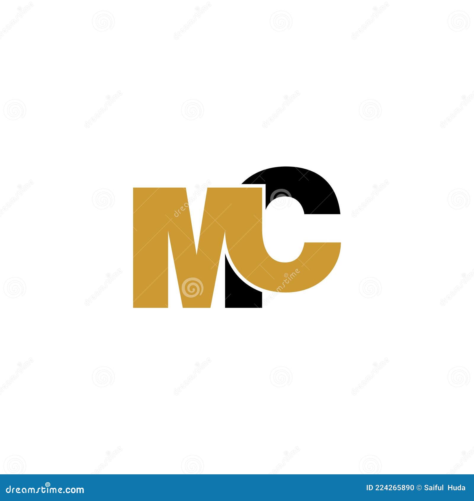 Letter MC Simple Monogram Logo Icon Design. Stock Vector - Illustration ...