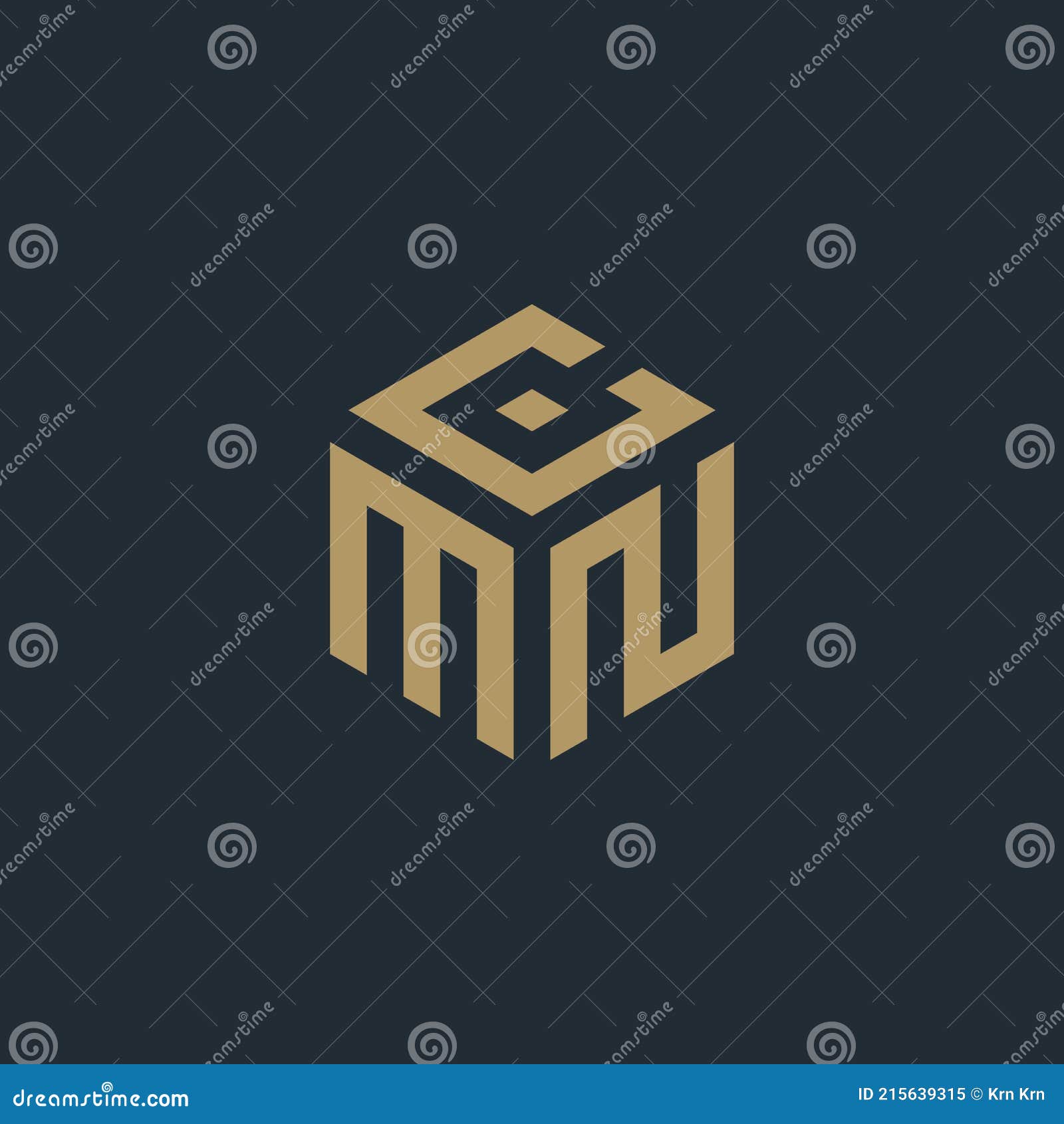 Letter MCN Cube Logo Design Stock Illustration - Illustration of brand ...