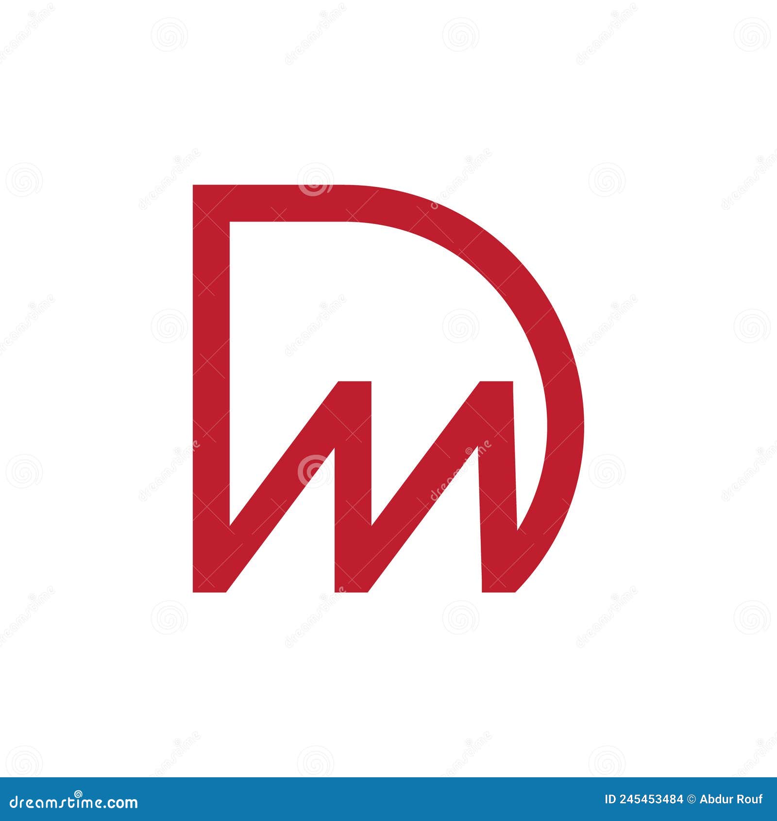 Letter MD or DM Logo Design Stock Vector - Illustration of element ...