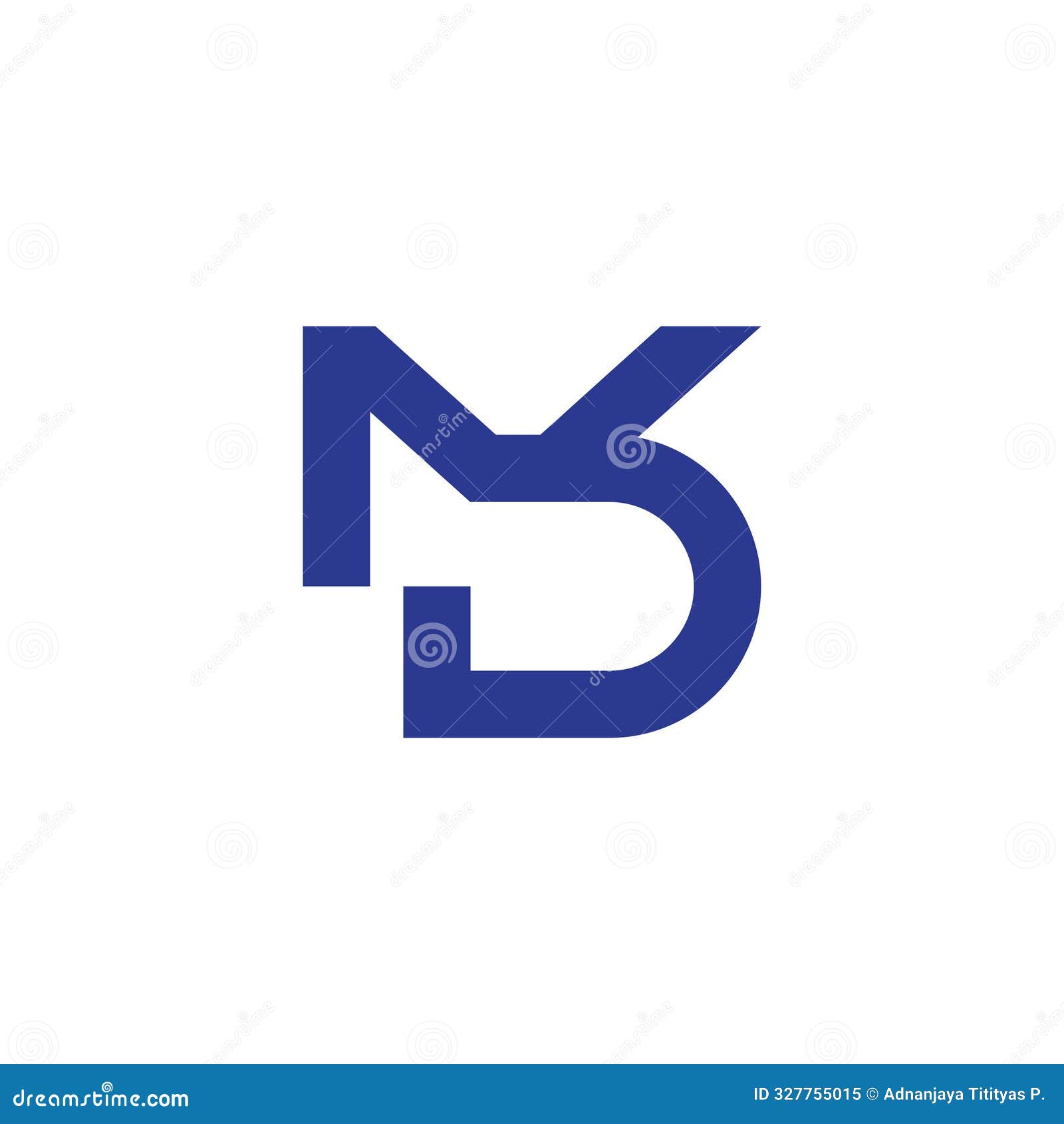 Letter Md Linked Abstract Geometric Logo Vector Stock Vector ...