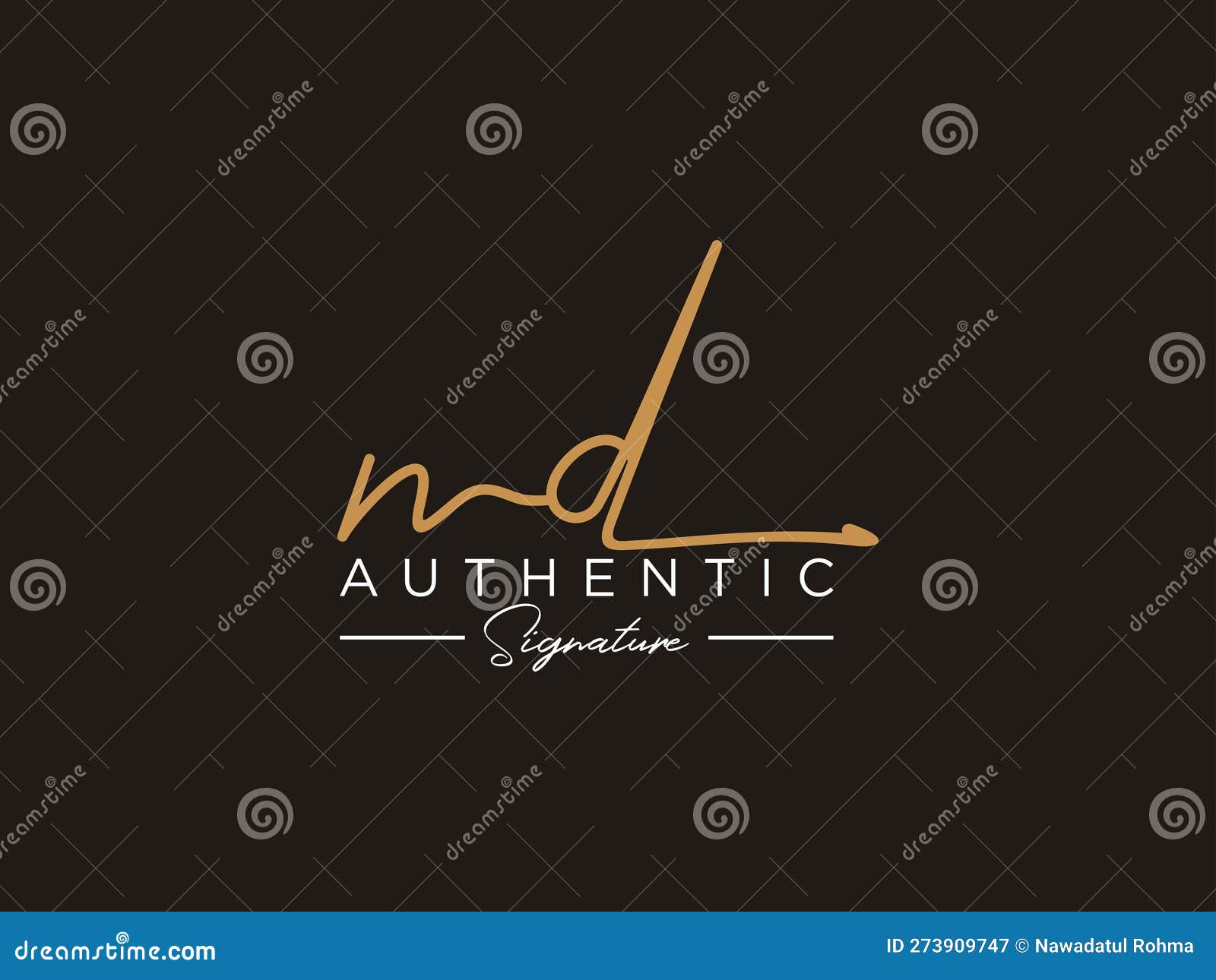 Letter MD Signature Logo Template Vector Stock Vector - Illustration of ...