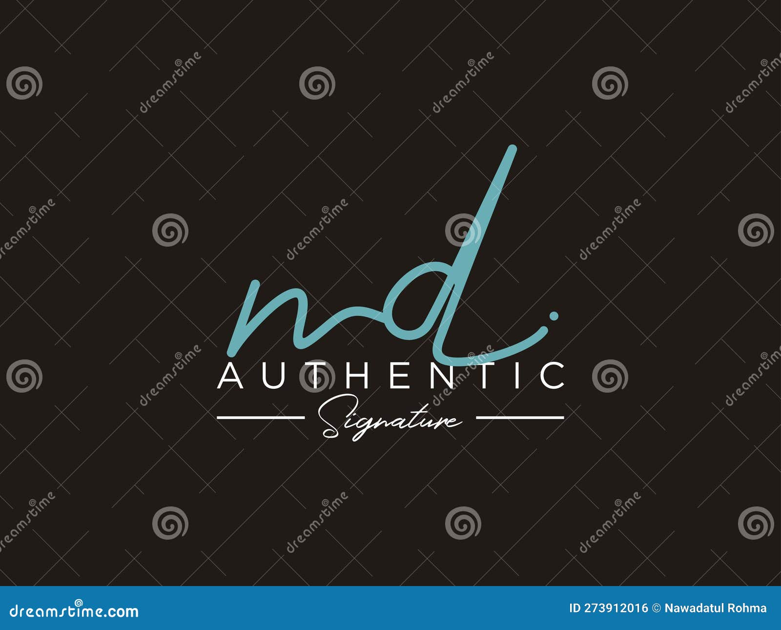 Letter MD Signature Logo Template Vector Stock Vector - Illustration of ...