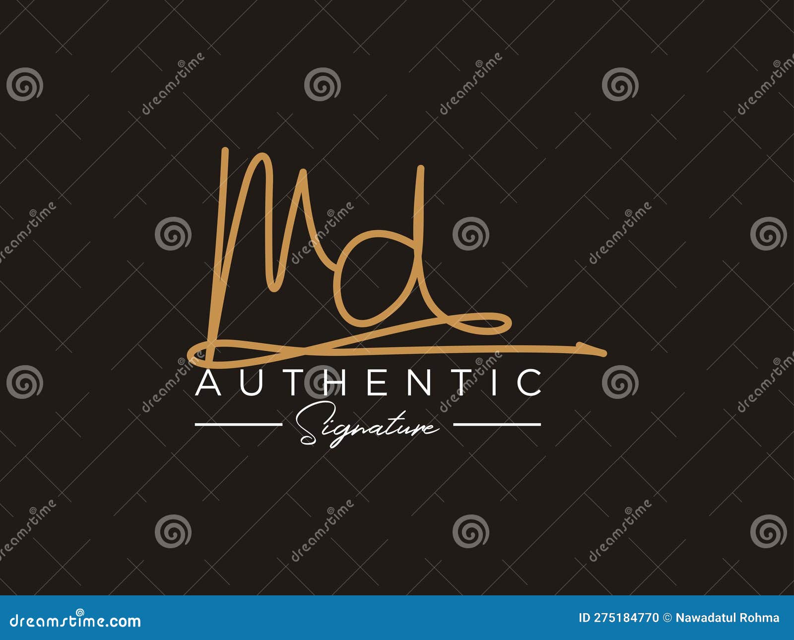 Letter MD Signature Logo Template Vector Stock Vector - Illustration of ...