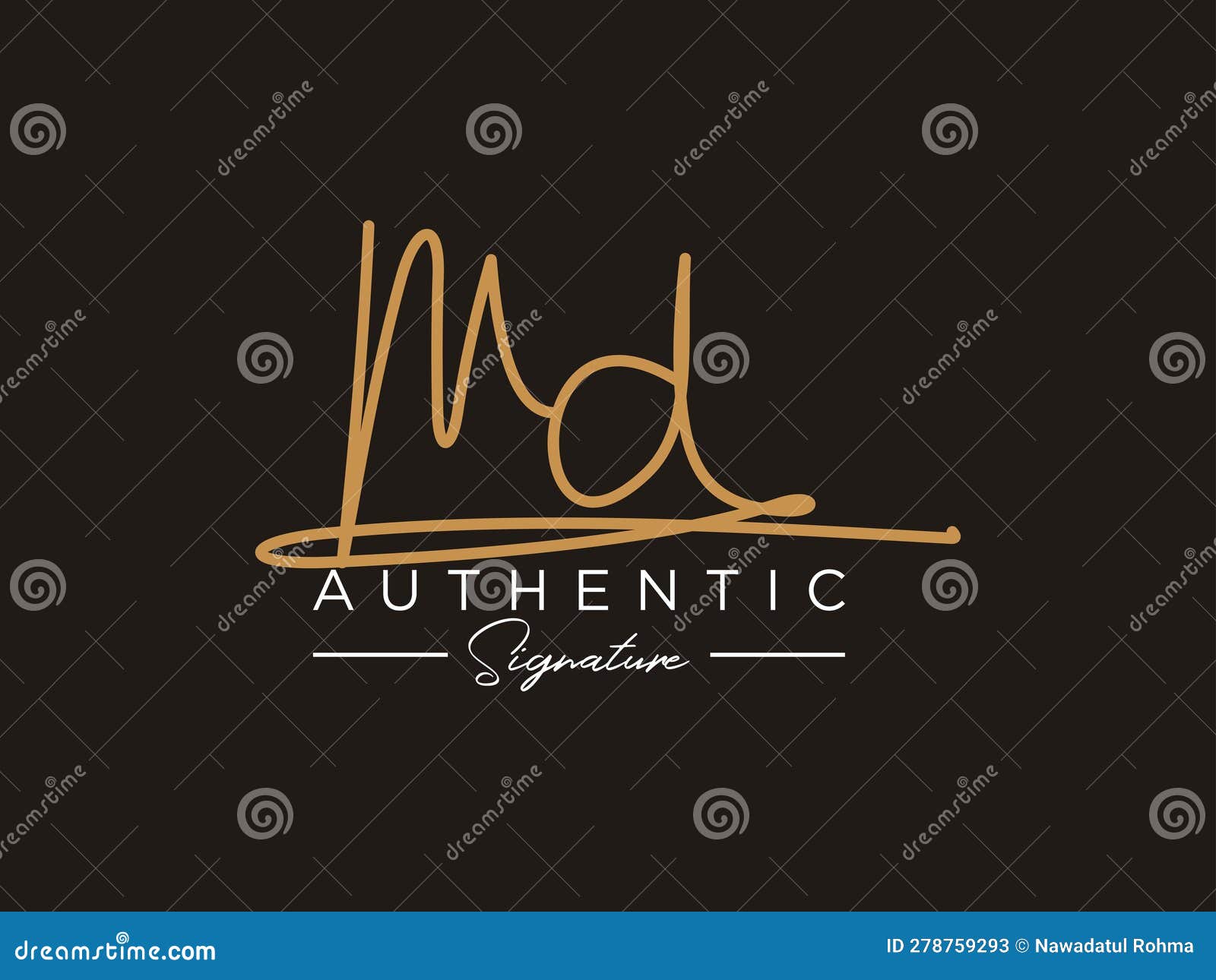 Letter MD Signature Logo Template Vector Stock Vector - Illustration of ...
