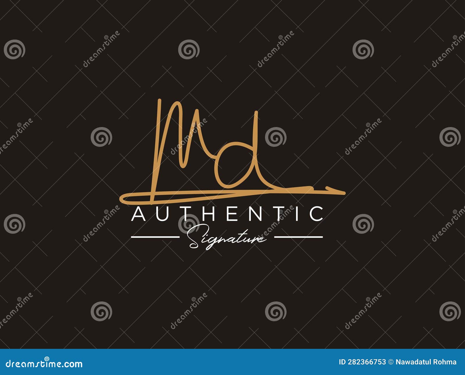 Letter MD Signature Logo Template Vector Stock Vector - Illustration of ...