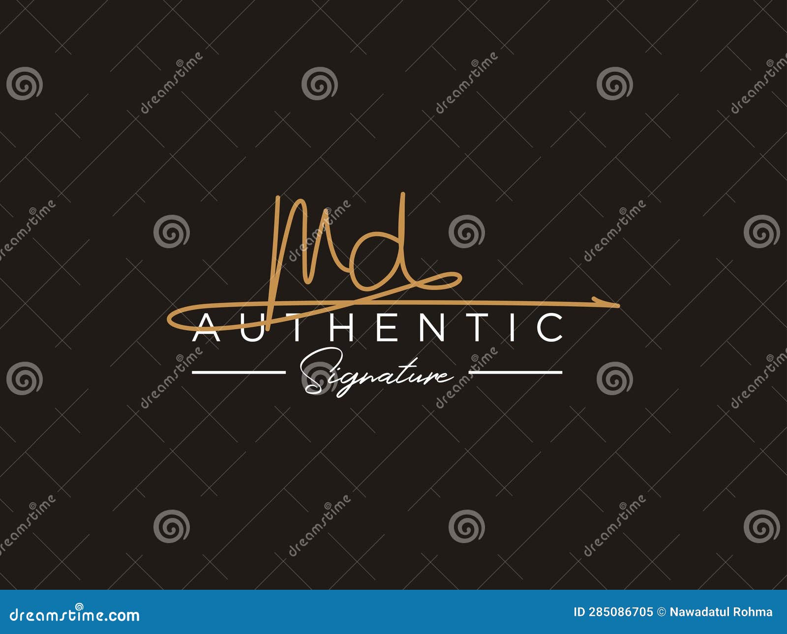 Letter MD Signature Logo Template Vector Stock Vector - Illustration of ...