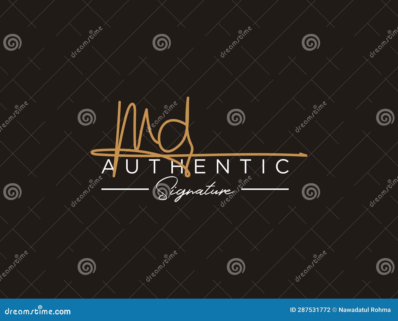 Letter MD Signature Logo Template Vector Stock Vector - Illustration of ...