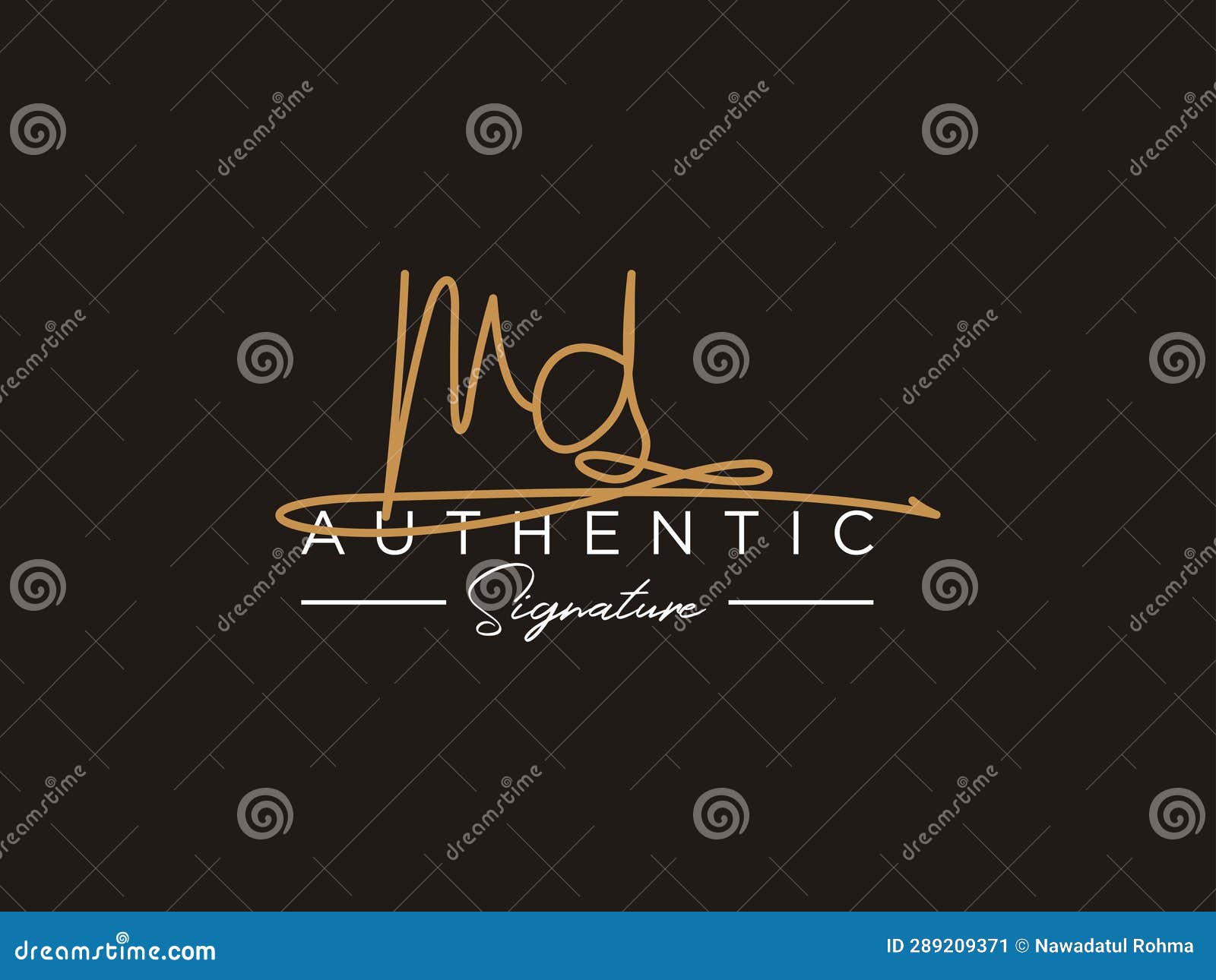 Letter MD Signature Logo Template Vector Stock Vector - Illustration of ...