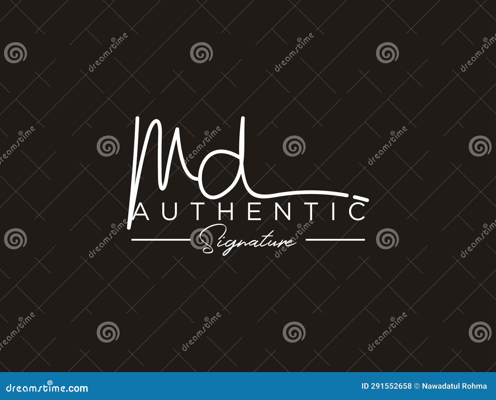 Letter MD Signature Logo Template Vector Stock Vector - Illustration of ...