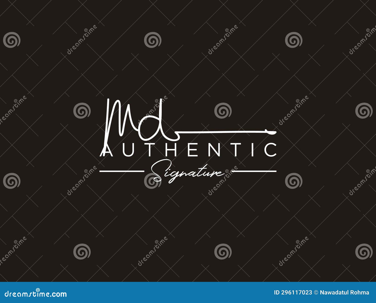 Letter MD Signature Logo Template Vector Stock Vector - Illustration of ...