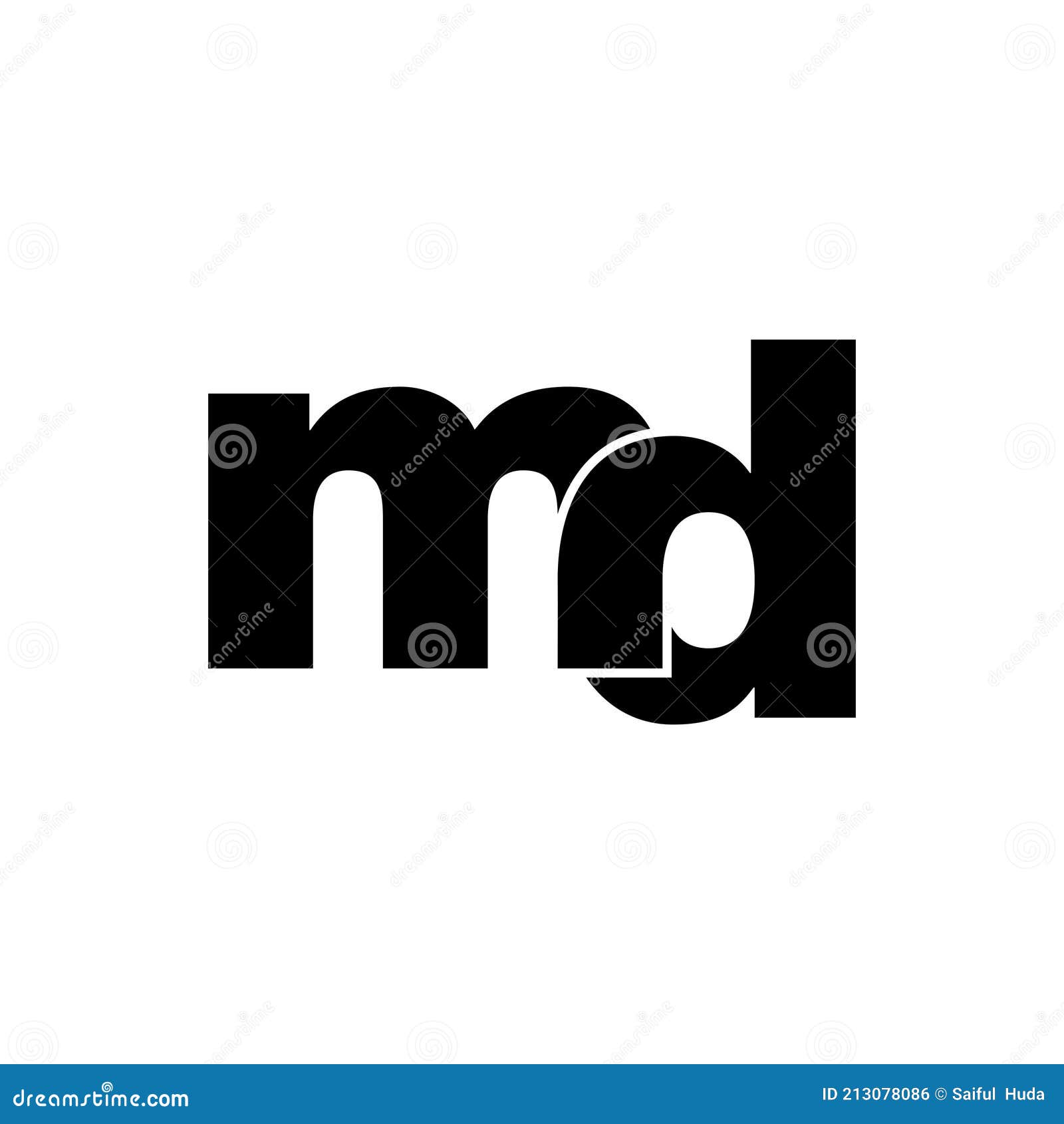 Letter MD Simple Monogram Logo Icon Design. Stock Vector - Illustration ...