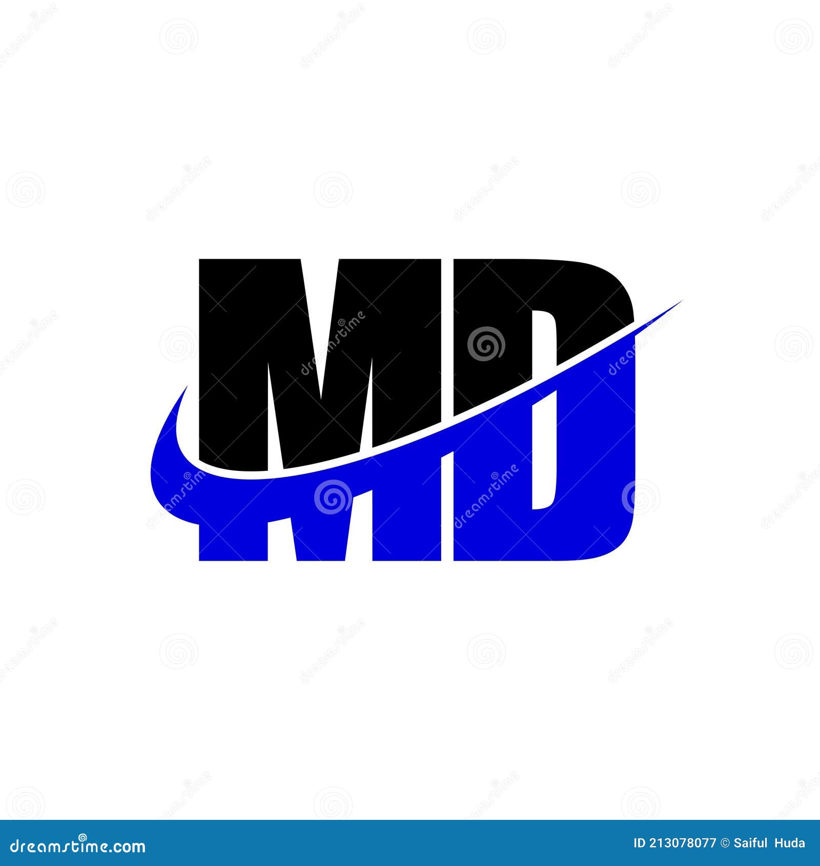 Letter MD Simple Monogram Logo Icon Design. Stock Vector - Illustration ...