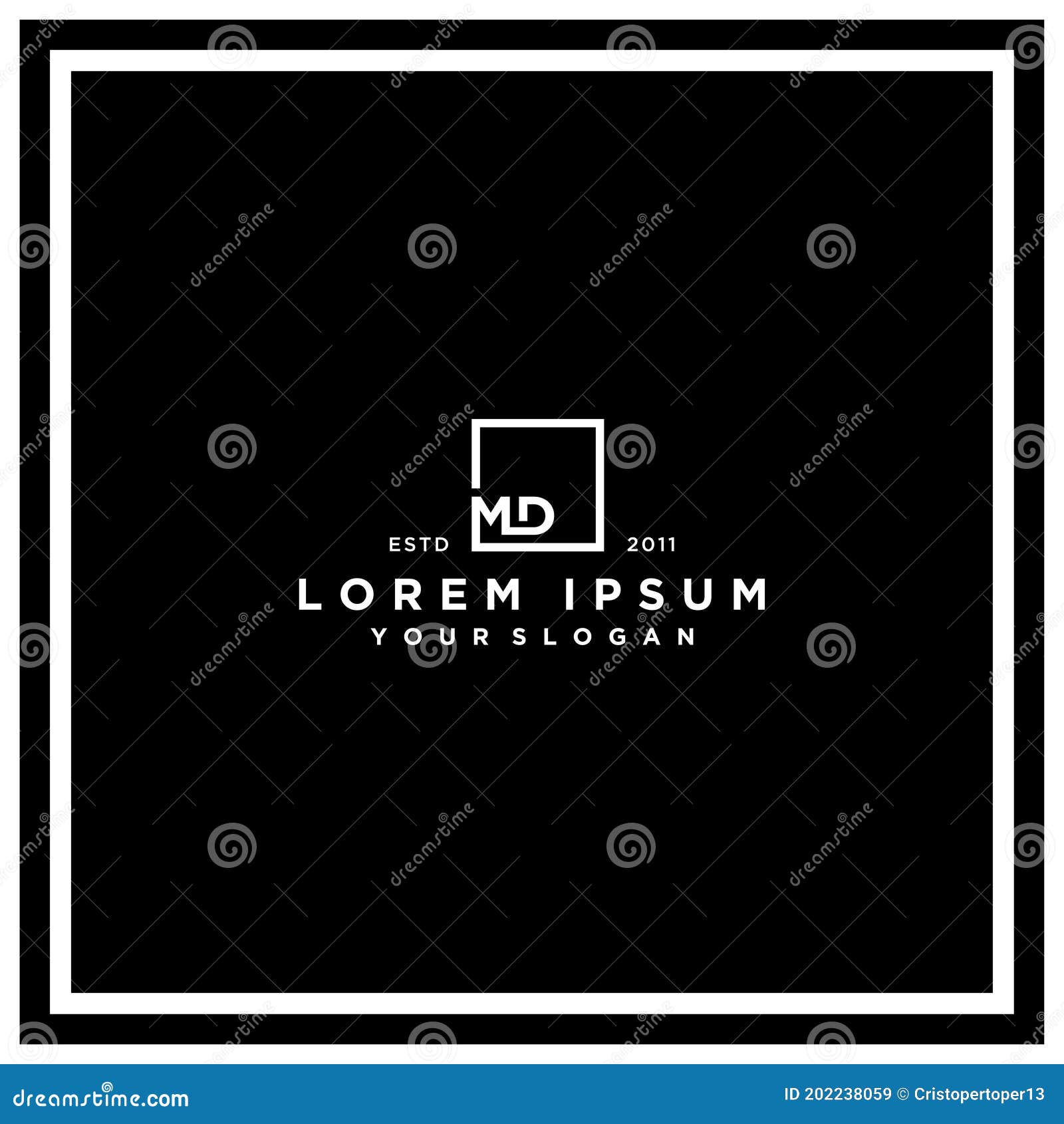 Letter MD Square Logo Design Vector Stock Vector - Illustration of ...