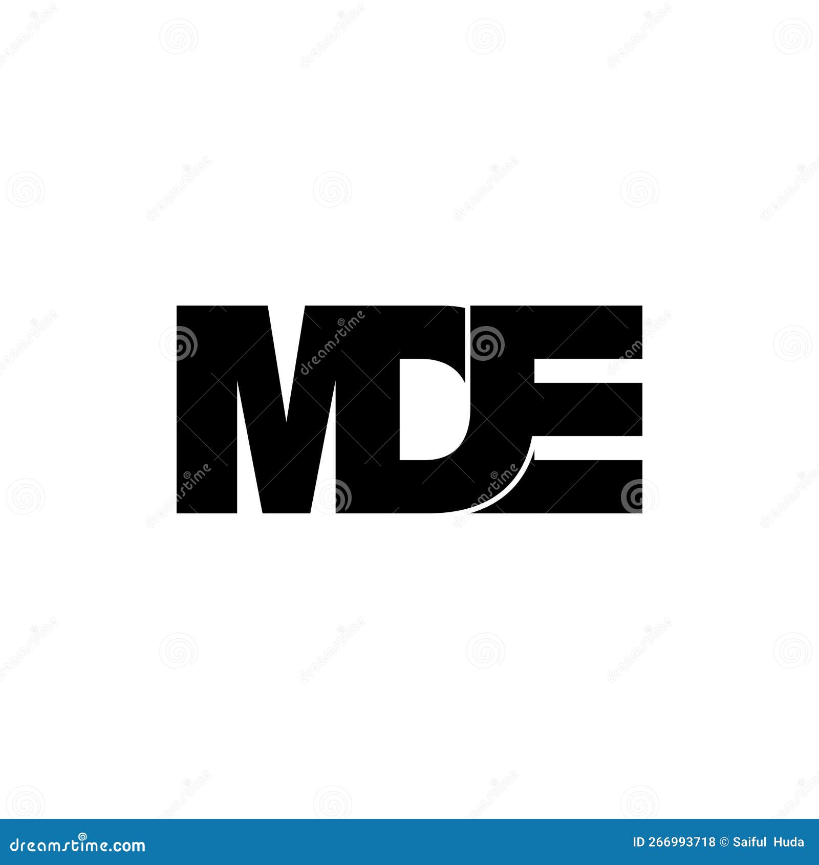 Letter MDE Simple Monogram Logo Icon Design. Stock Vector ...