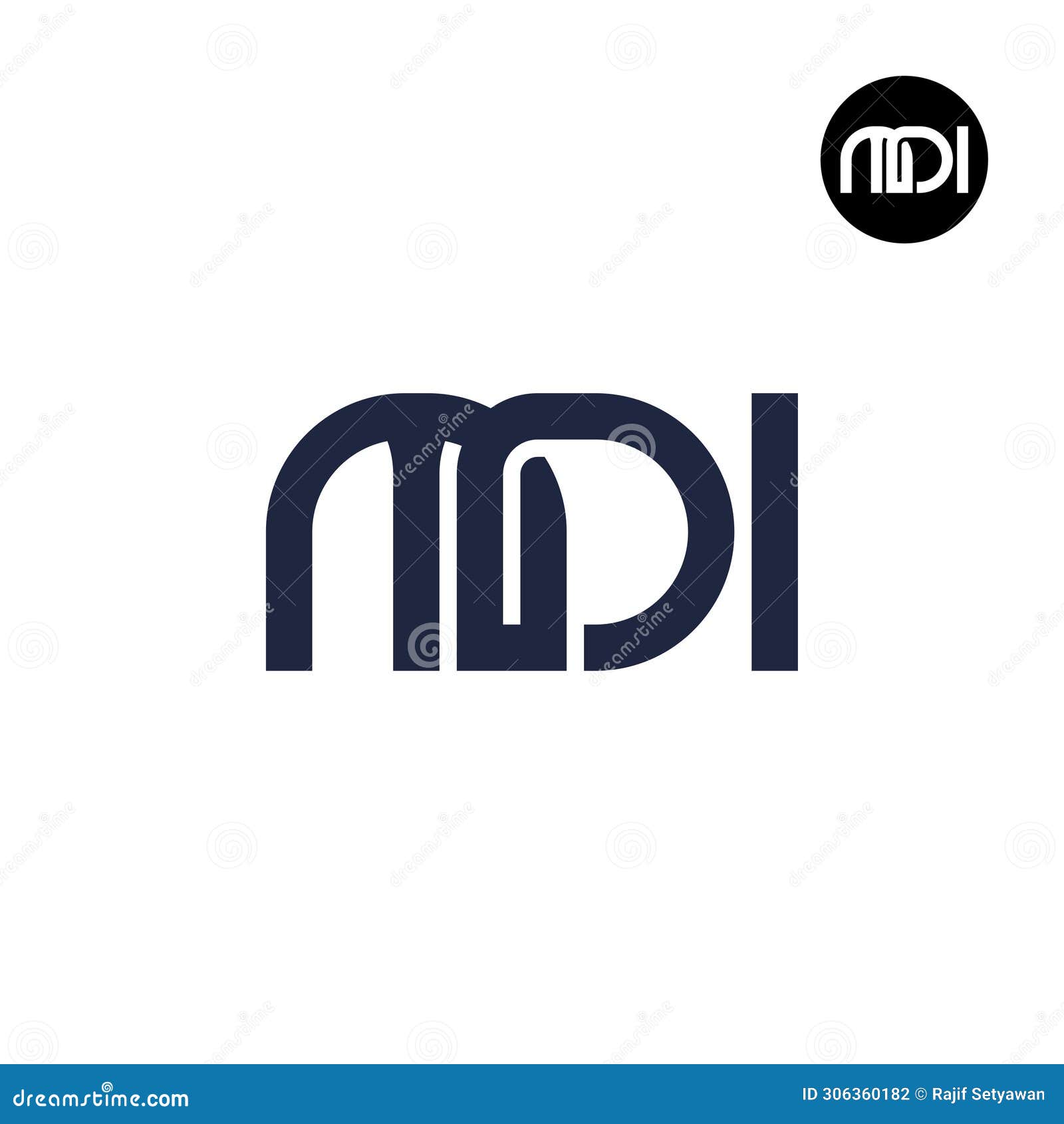 Letter MDI Monogram Logo Design Stock Vector - Illustration of design ...