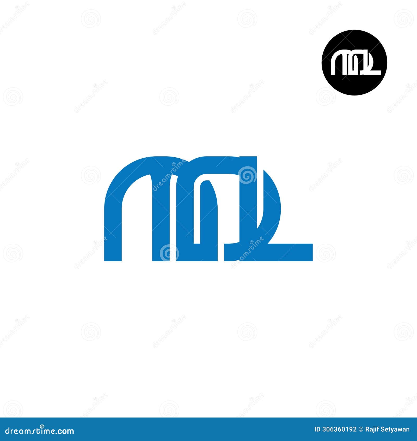Letter MDL Monogram Logo Design Stock Vector - Illustration of alphabet ...