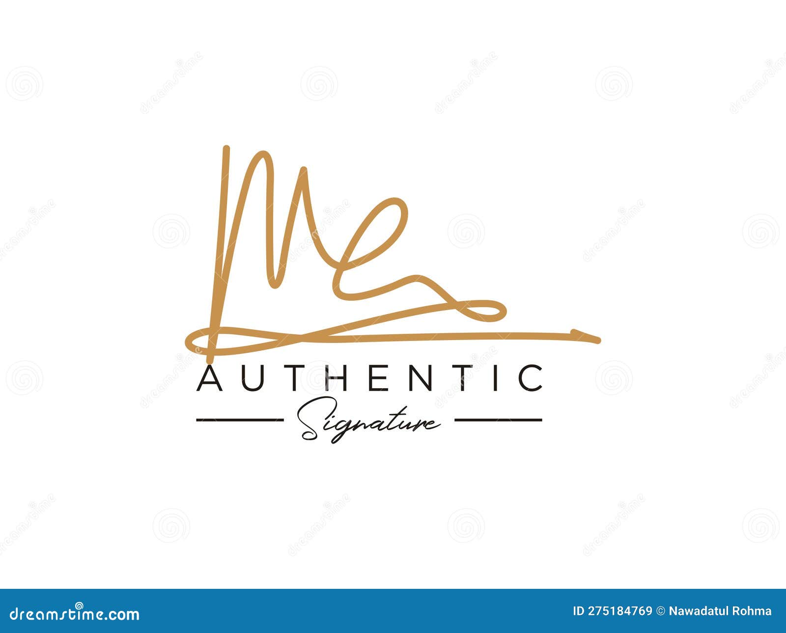 Letter ME Signature Logo Template Vector Stock Vector - Illustration of ...