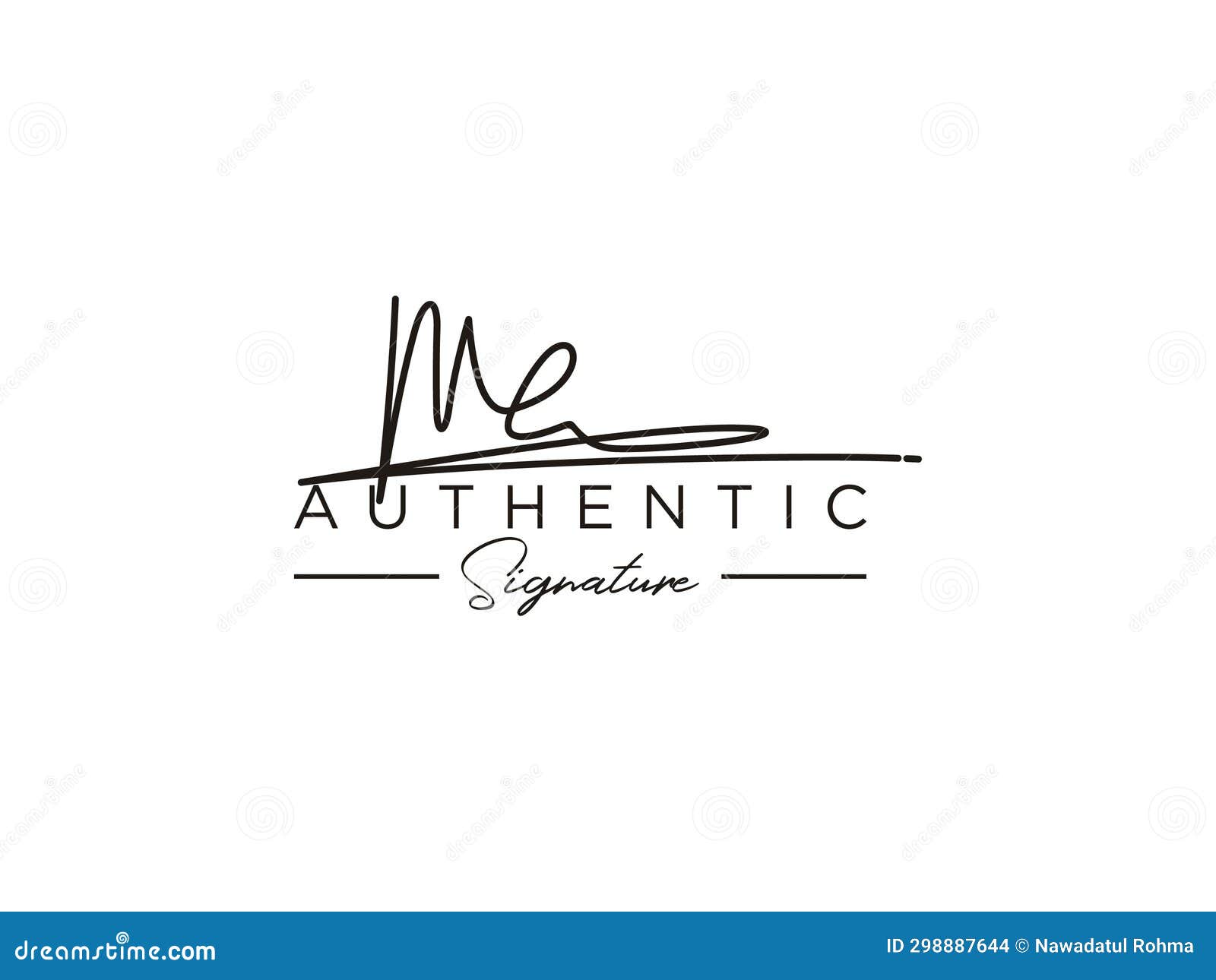Letter ME Signature Logo Template Vector Stock Vector - Illustration of ...
