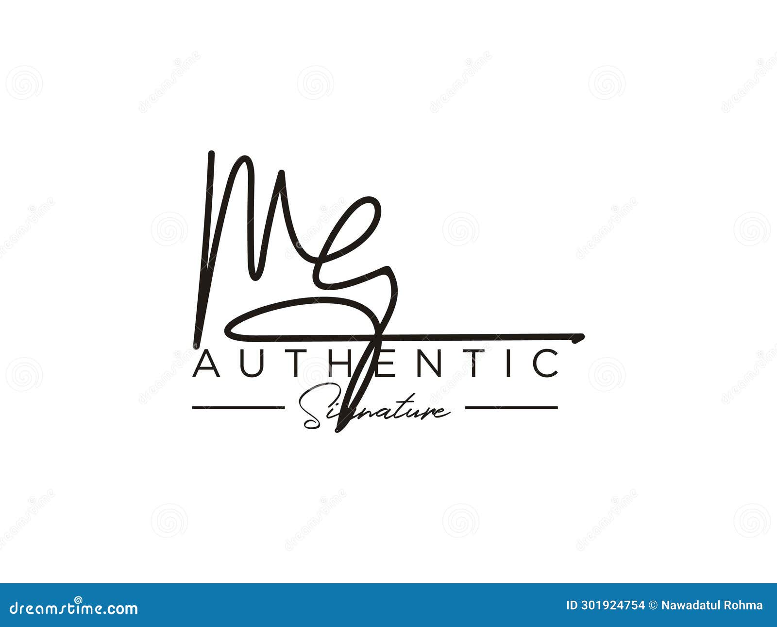 Letter ME Signature Logo Template Vector Stock Vector - Illustration of ...