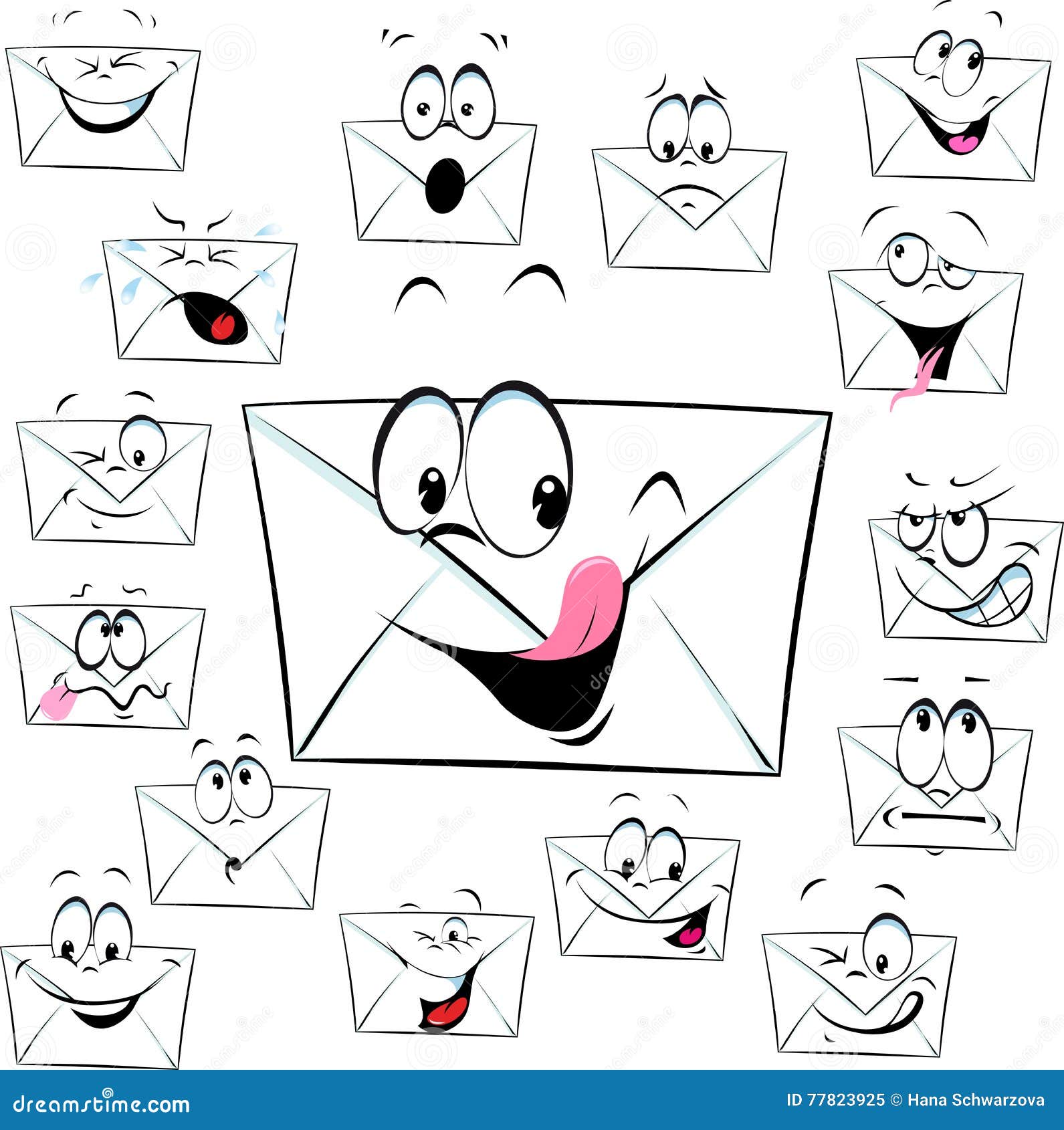 Letter Message Envelope Cartoon - Funny Vector Illustration Stock ...