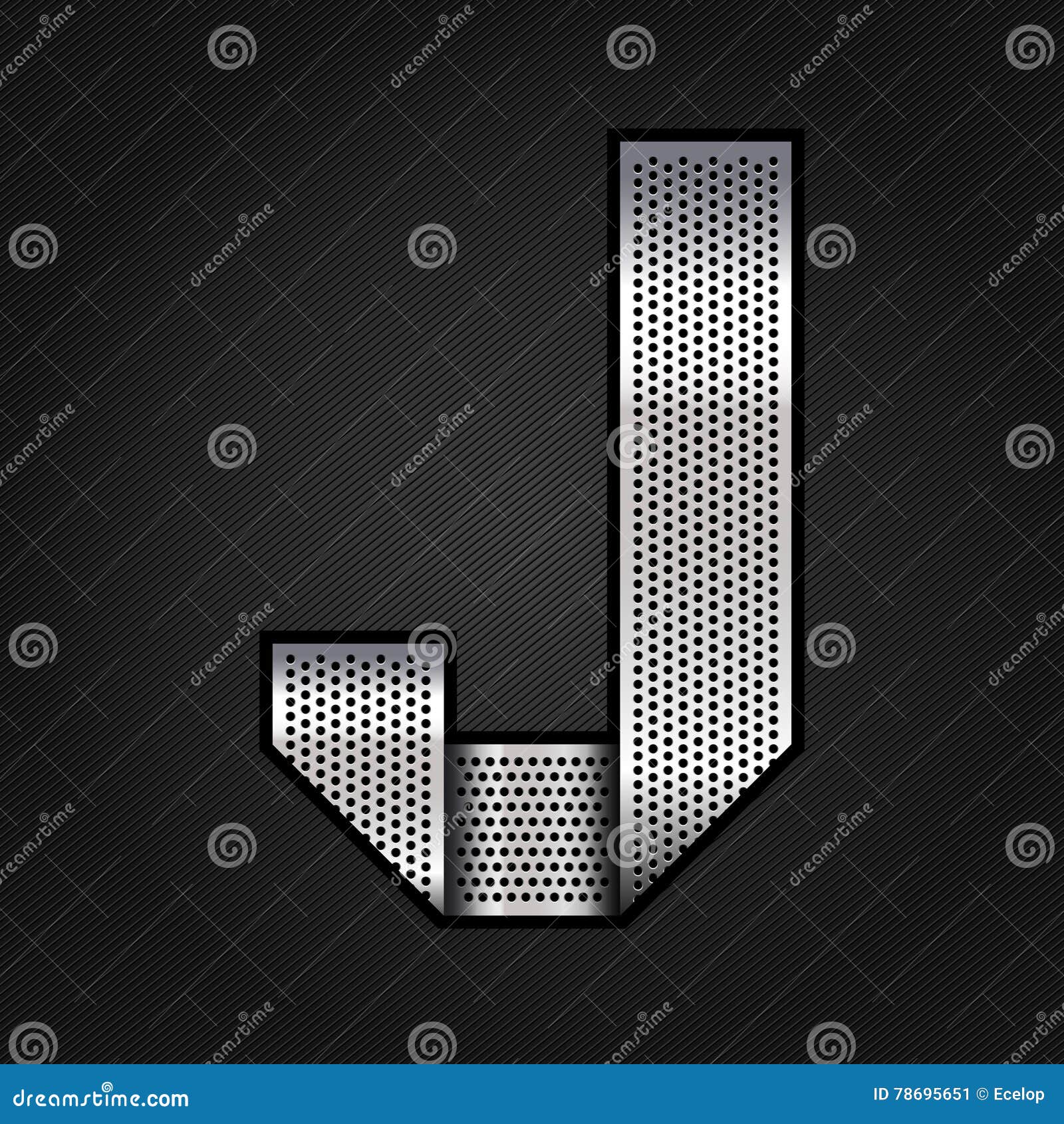 Letter Metal Chrome Ribbon J Stock Illustrations – 4 Letter Metal ...