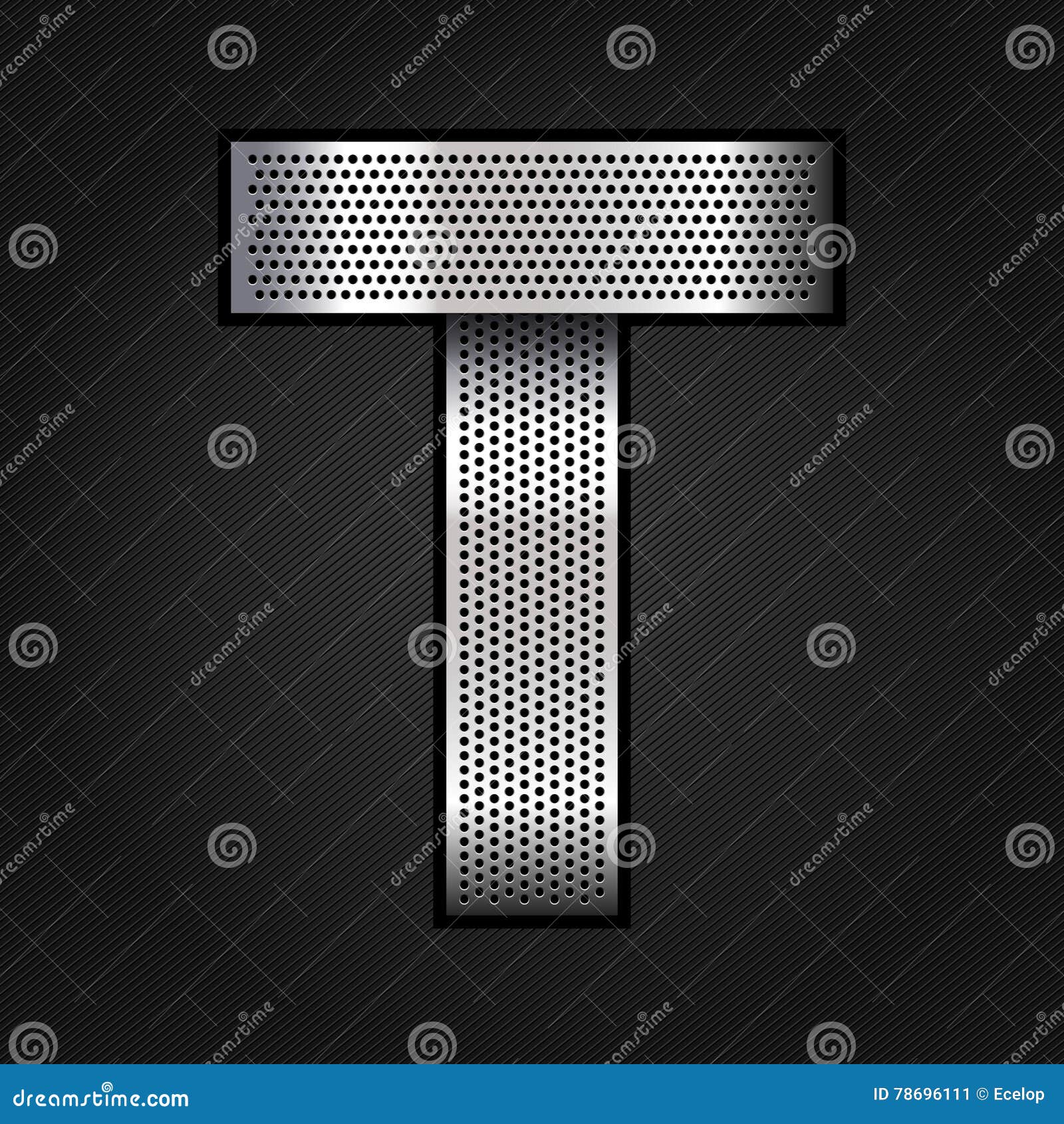 Letter Metal Chrome Ribbon T Stock Illustrations – 4 Letter Metal ...