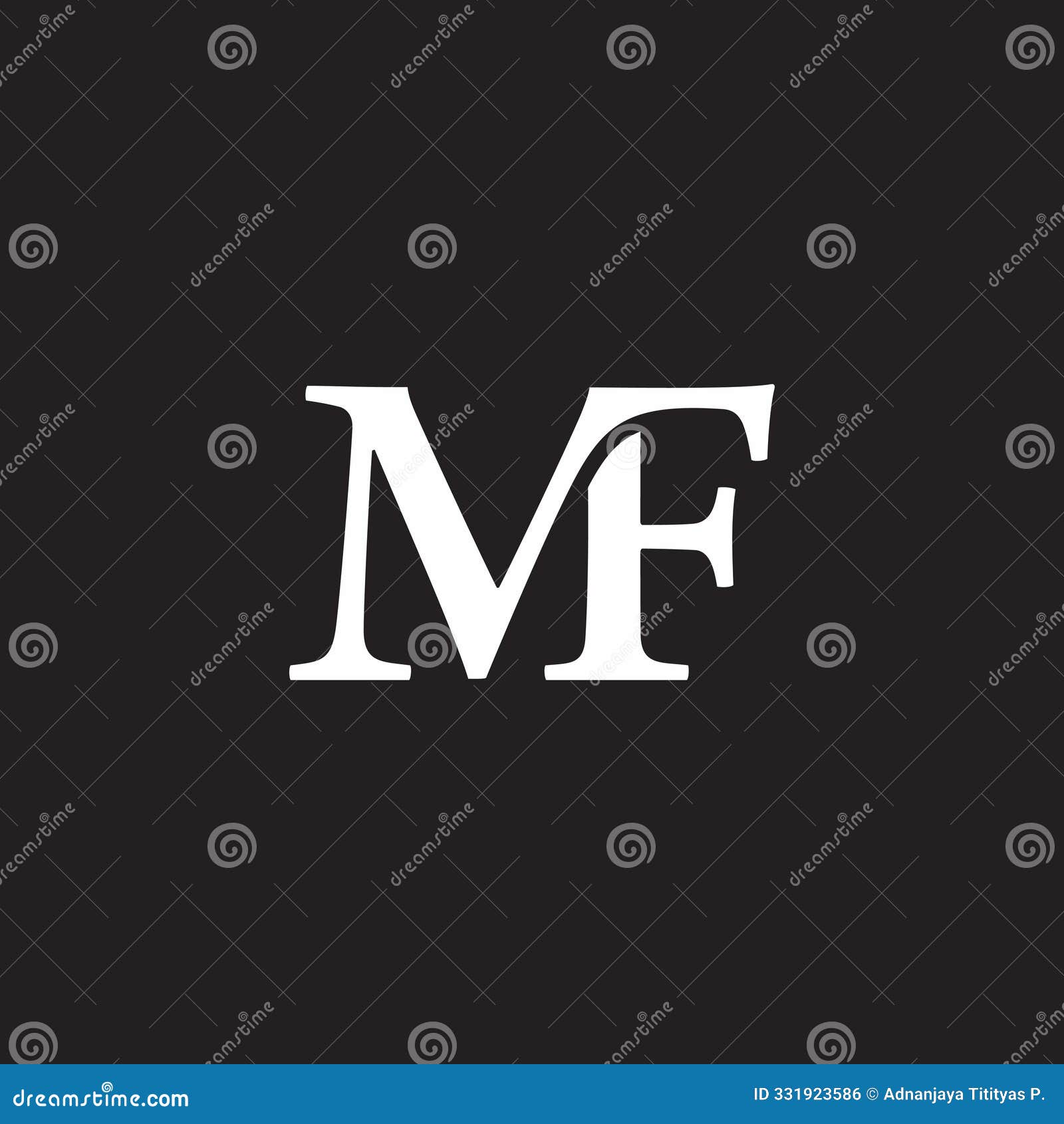 Letter Mf Loop Linked 3d Flat Logo Vector Stock Vector - Illustration ...
