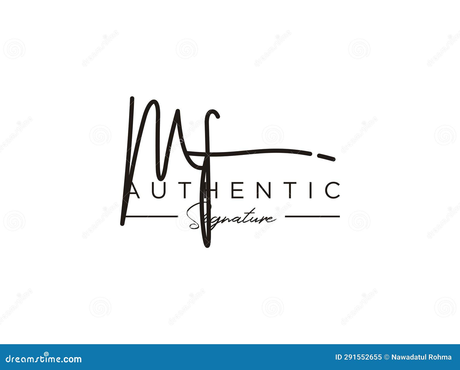 Letter MF Signature Logo Template Vector Stock Vector - Illustration of ...