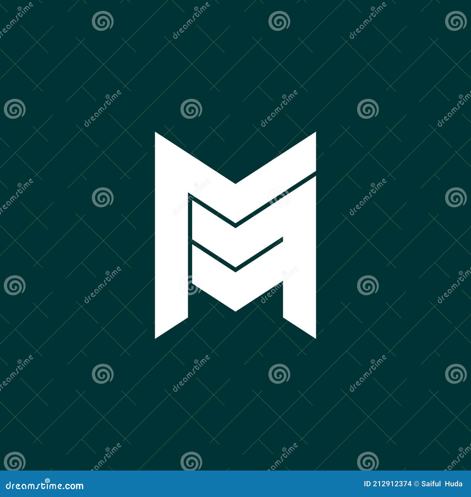 Letter MF Simple Monogram Logo Icon Design. Stock Vector - Illustration ...