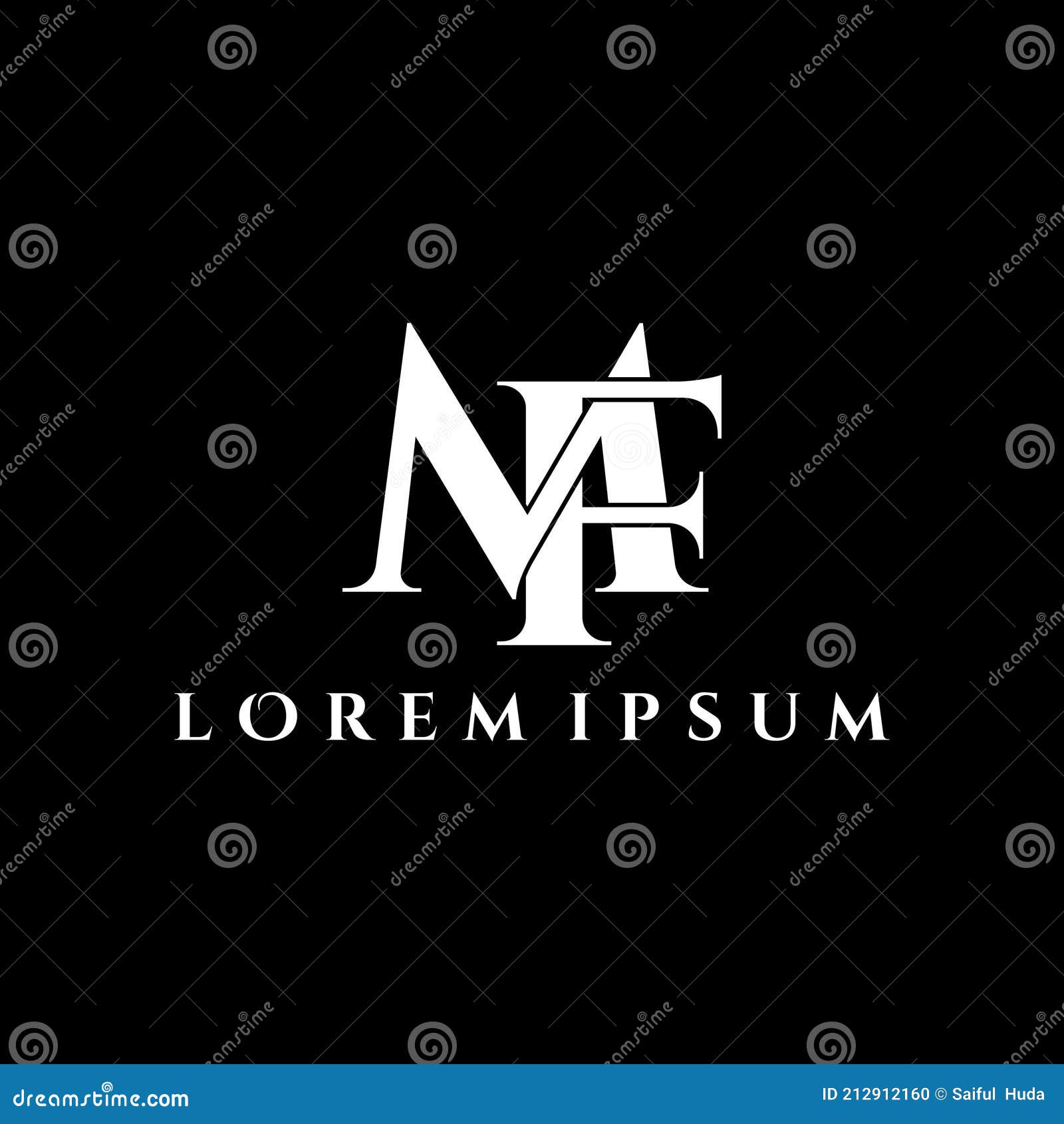 Letter MF Simple Monogram Logo Icon Design. Stock Vector - Illustration ...