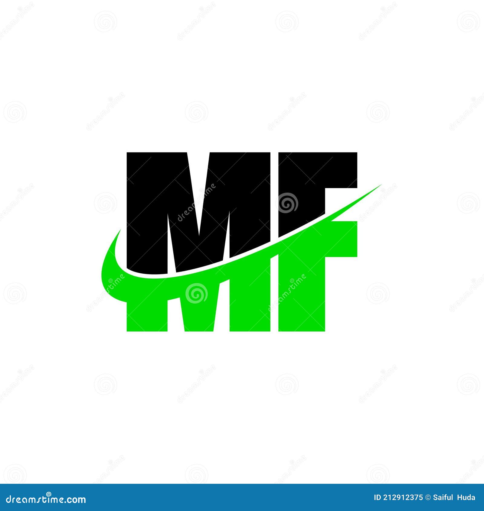 Letter MF Simple Monogram Logo Icon Design. Stock Vector - Illustration ...