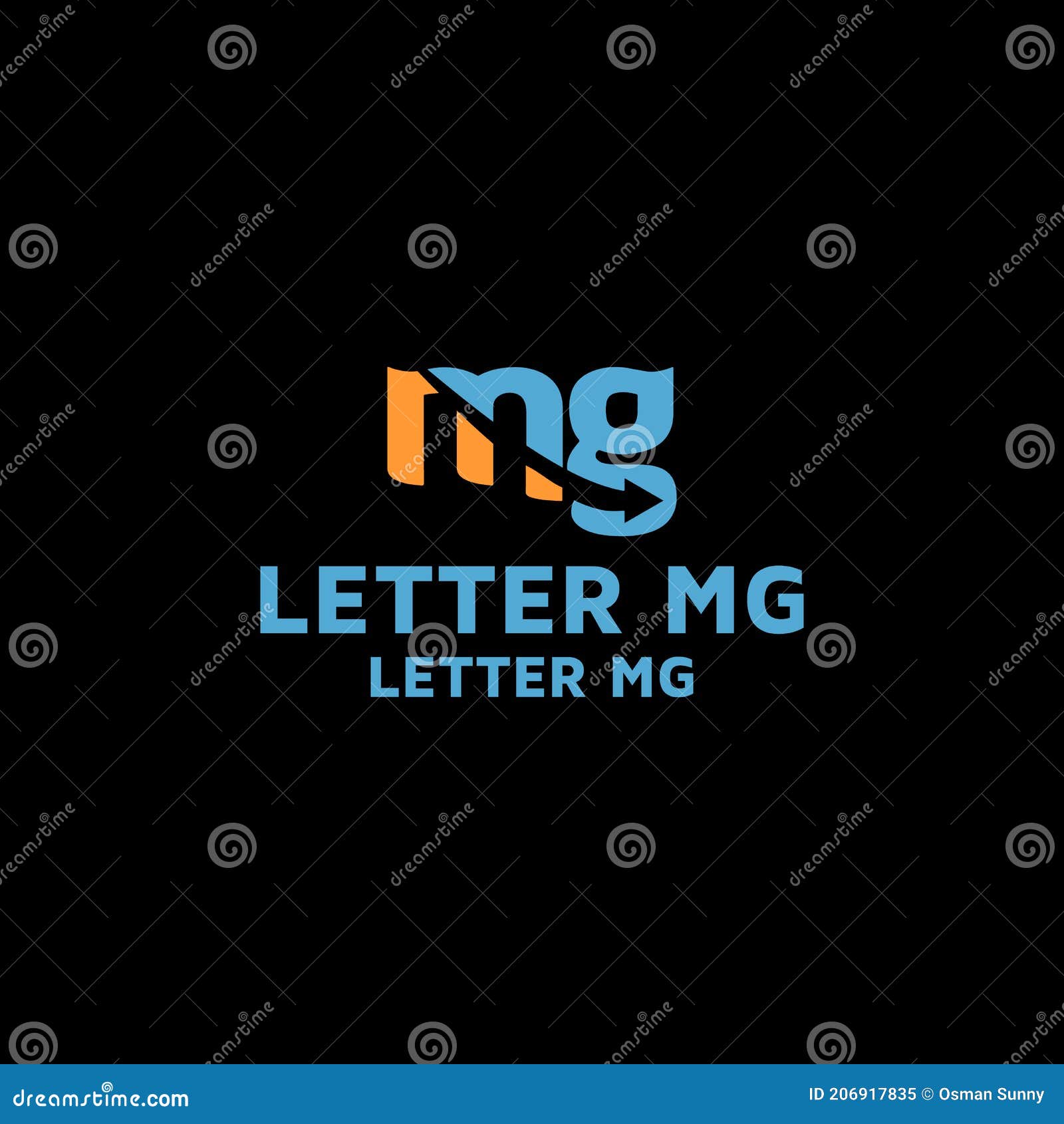 LETTER MG Logo Design Template Idea Stock Illustration - Illustration ...