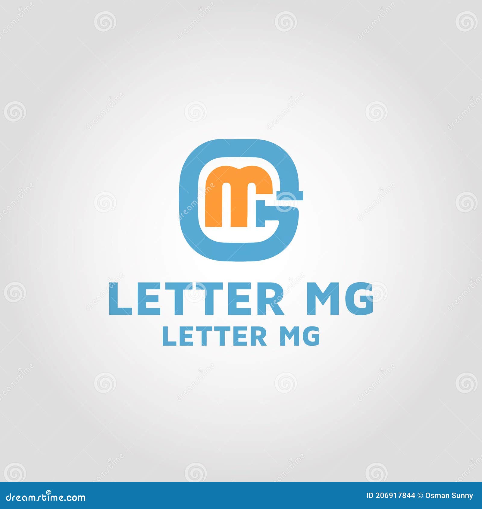 LETTER MG Logo Design Template Stock Illustration - Illustration of ...