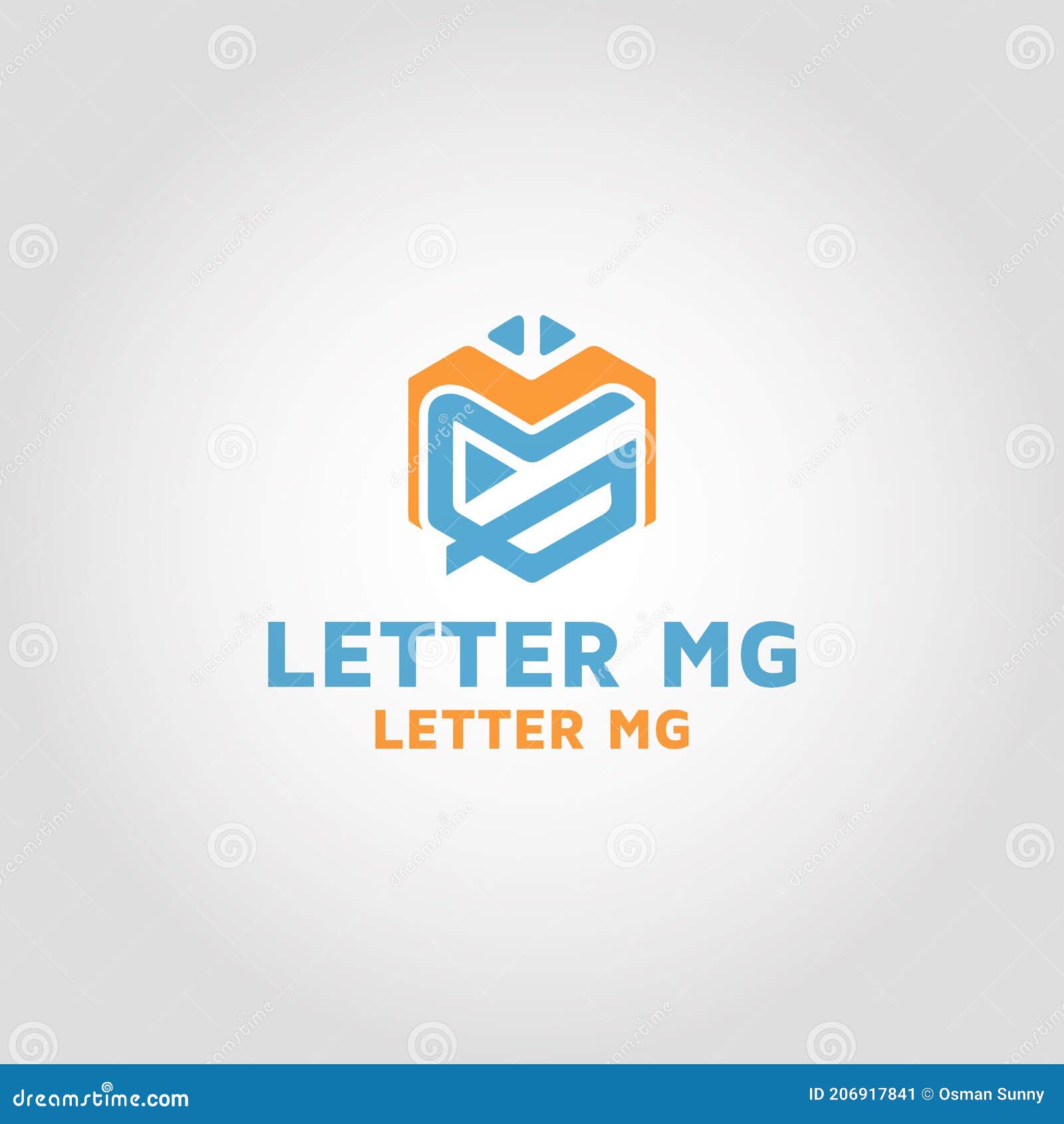 LETTER MG Modern Logo Design Template Idea and Inspiration Stock ...