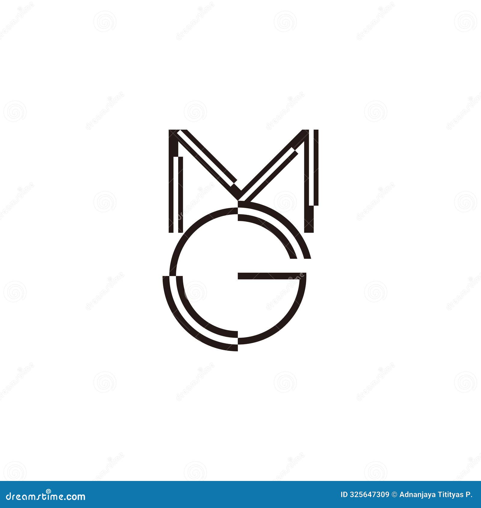 Letter Mg Pixels Motion Abstract Logo Vector | CartoonDealer.com #325647309