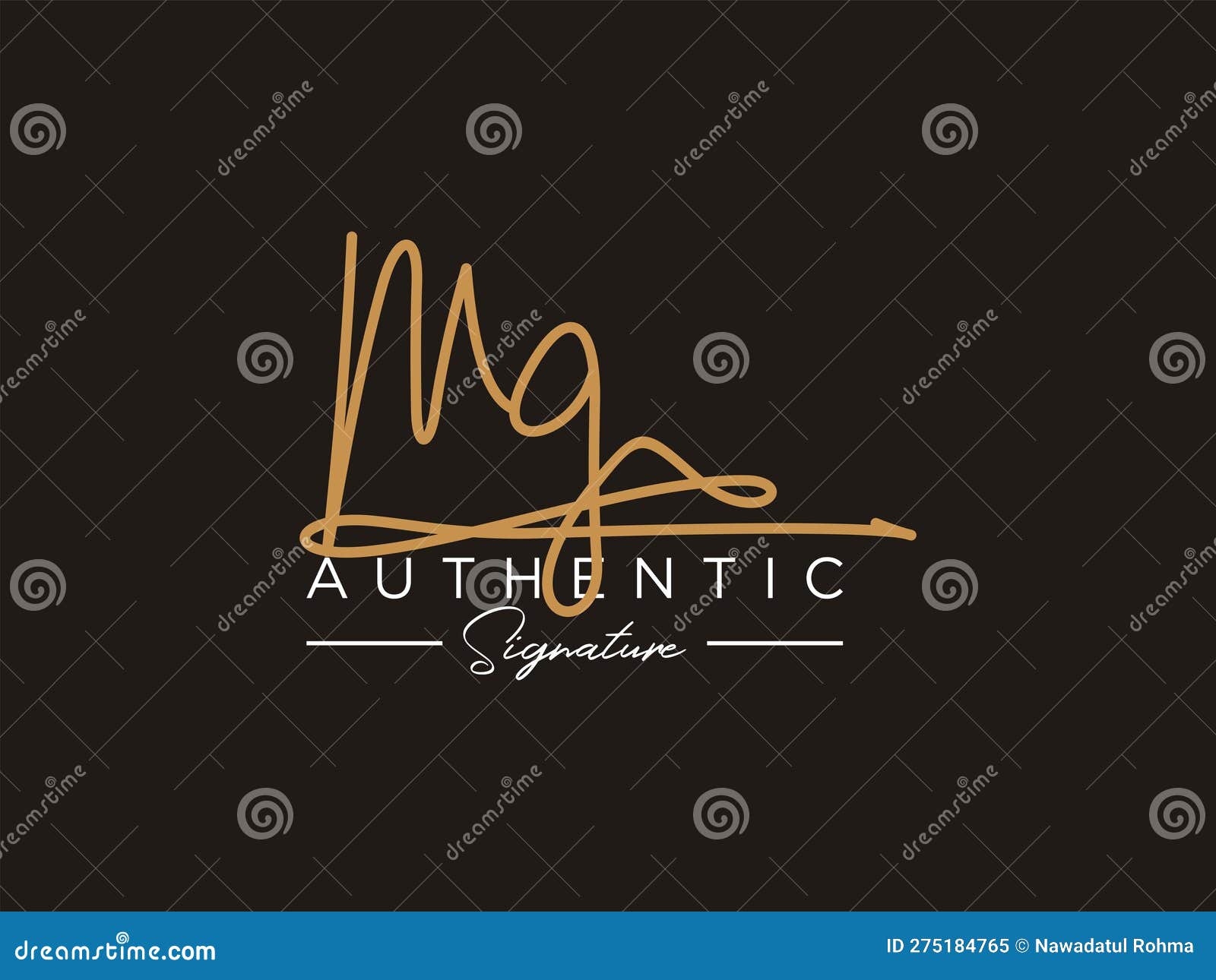 Letter MG Signature Logo Template Vector Stock Vector - Illustration of ...