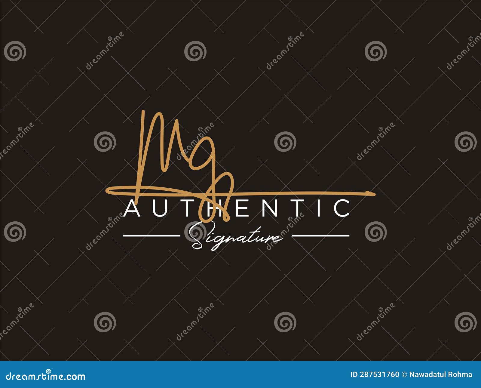 Letter MG Signature Logo Template Vector Stock Vector - Illustration of ...