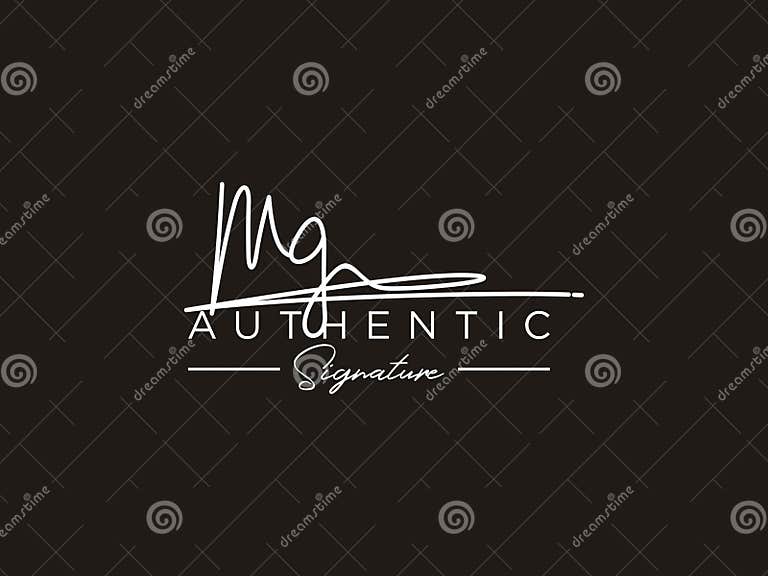 Letter MG Signature Logo Template Vector Stock Vector - Illustration of ...