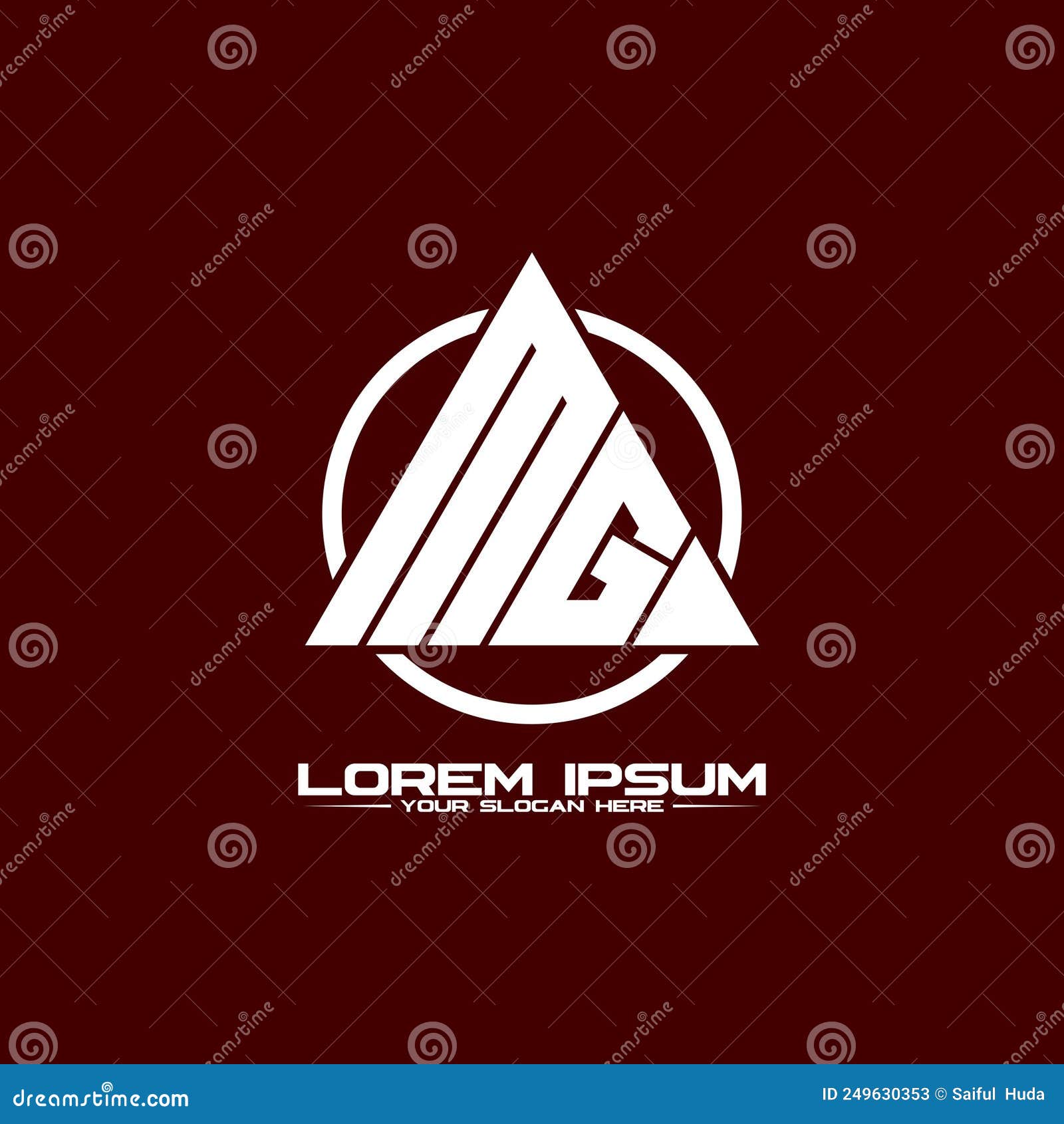 Letter MG Simple Monogram Logo Icon Design. Stock Vector - Illustration ...